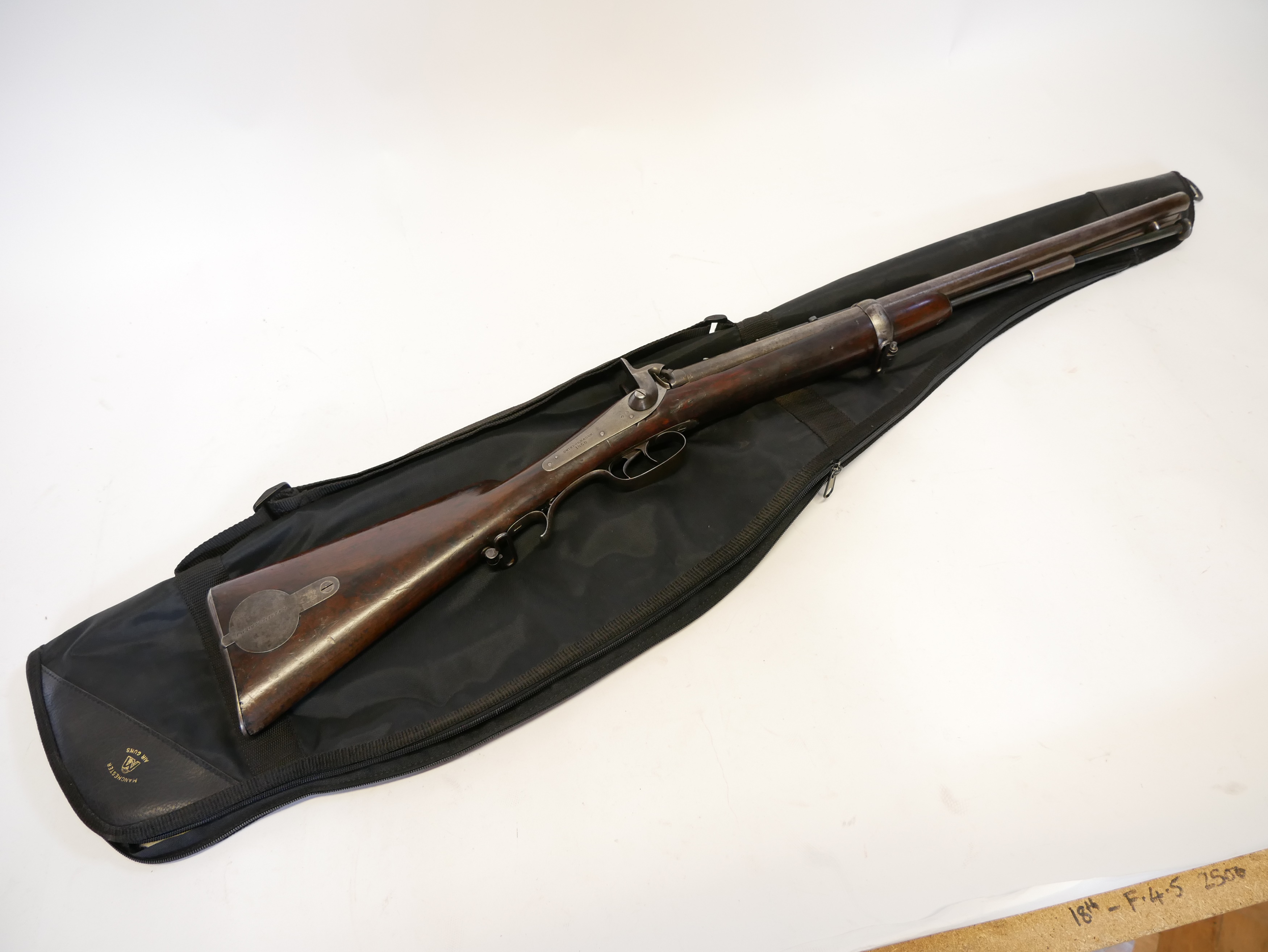 Lot 33 - Jacob double barrel percussion rifle and