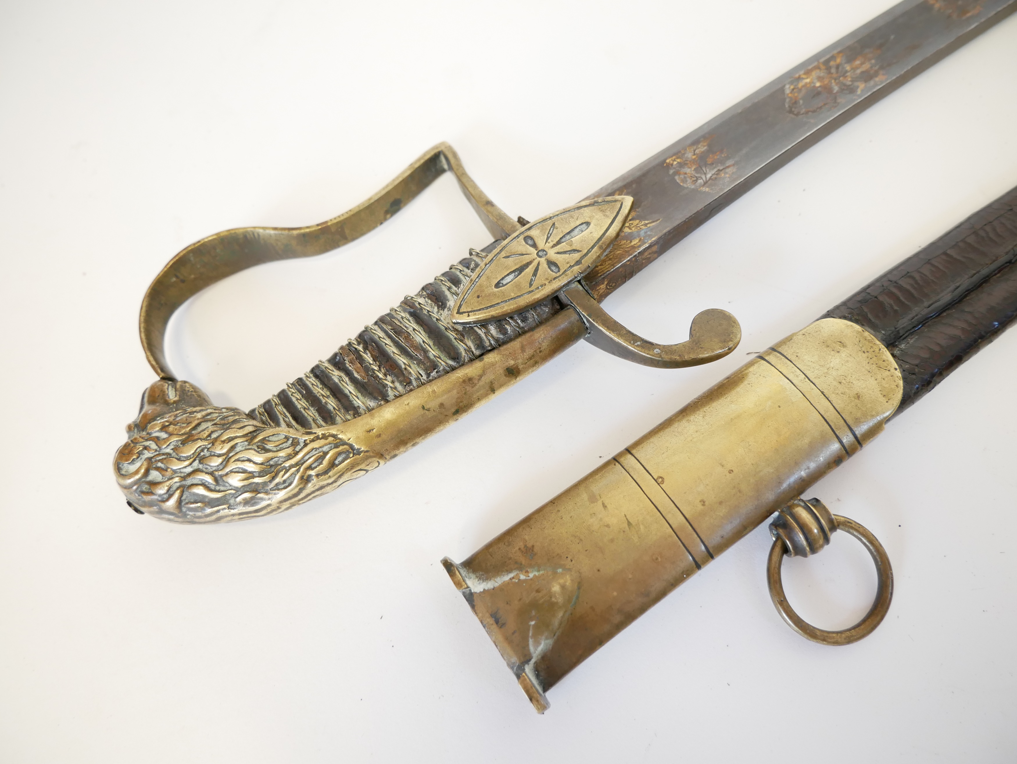 Lot 191 - Napoleonic era officers sword and scabbard