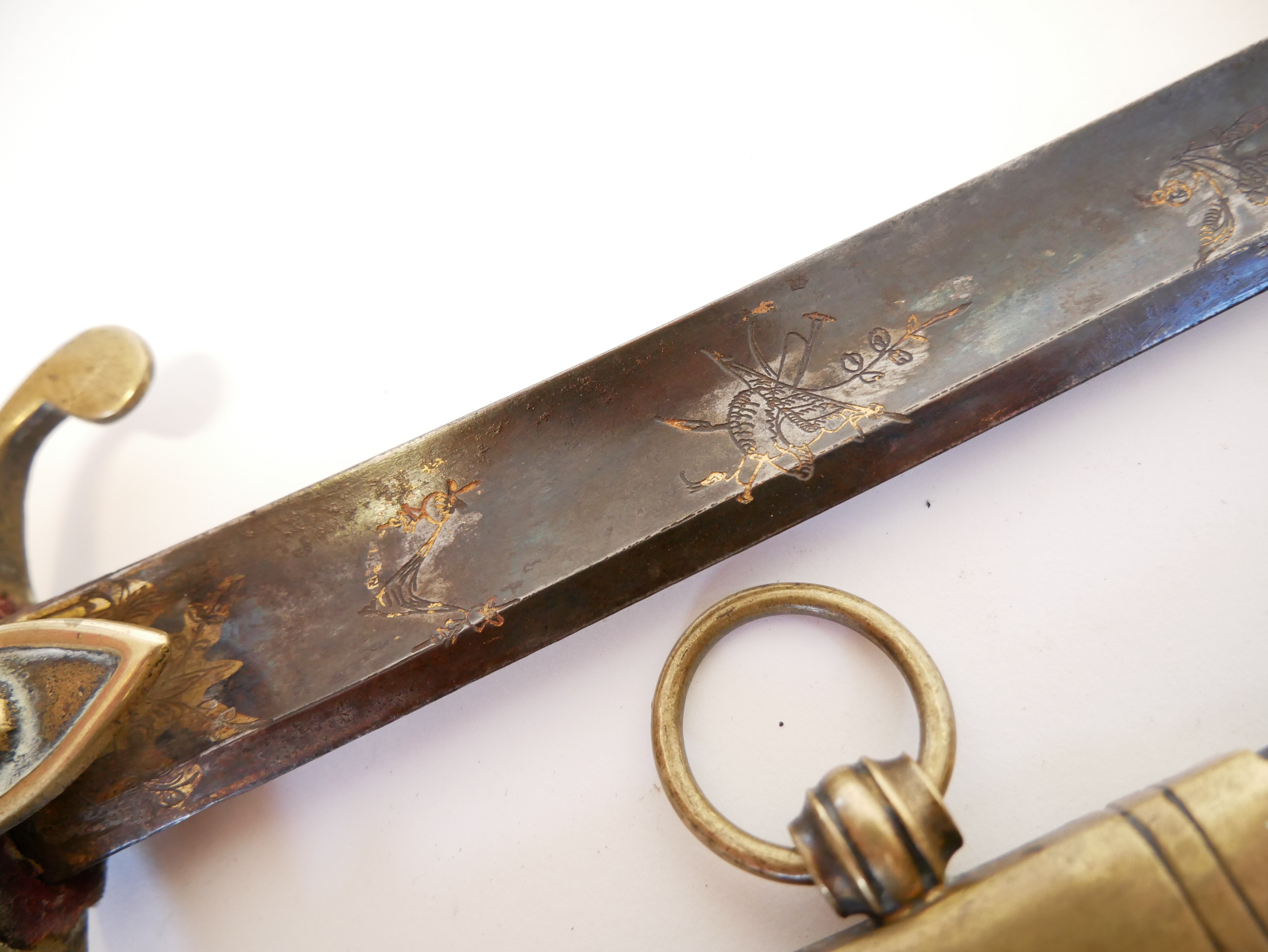 Lot 191 - Napoleonic era officers sword and scabbard