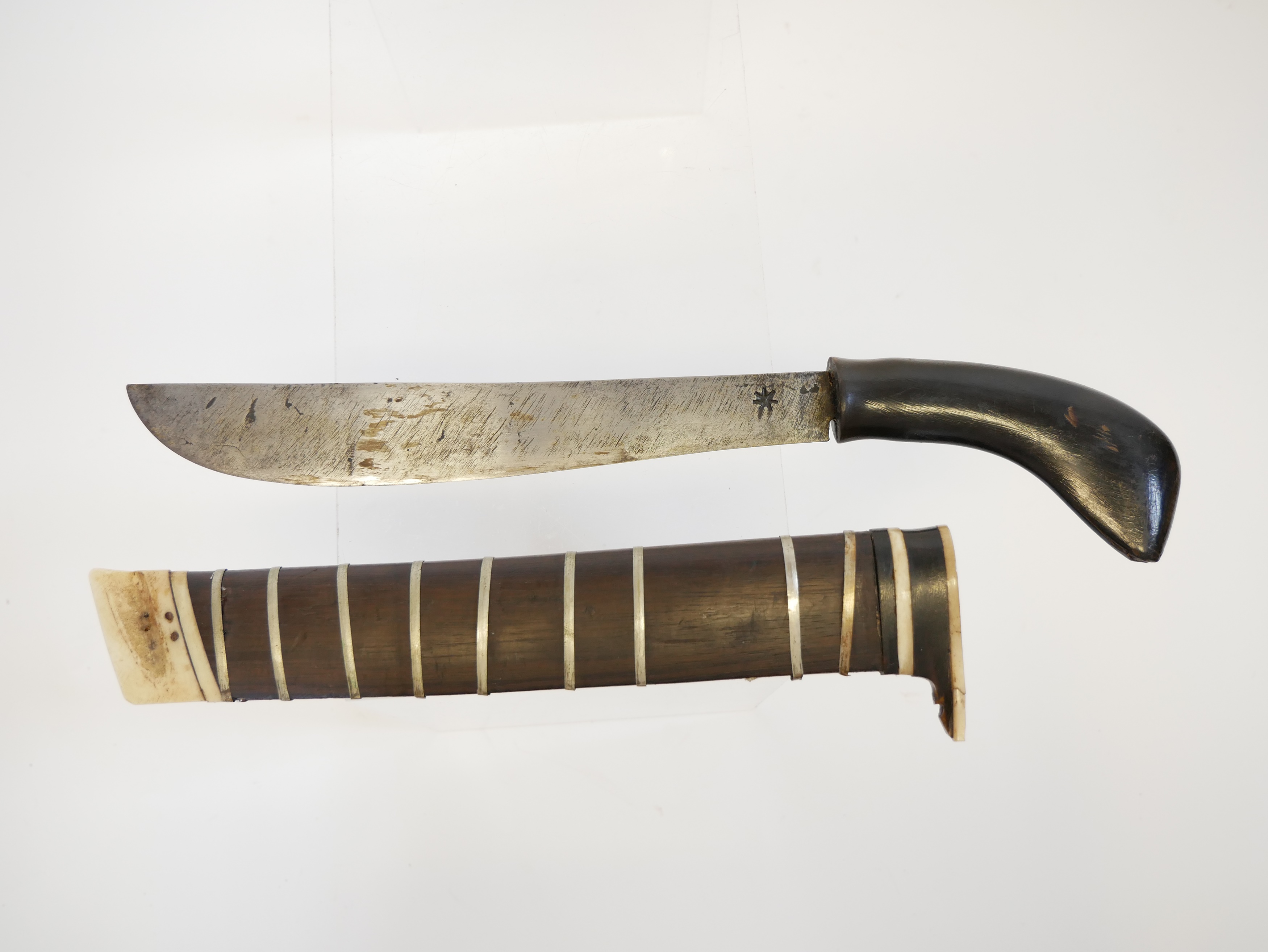 Lot 345 - Malaysian Parang knife and scabbard