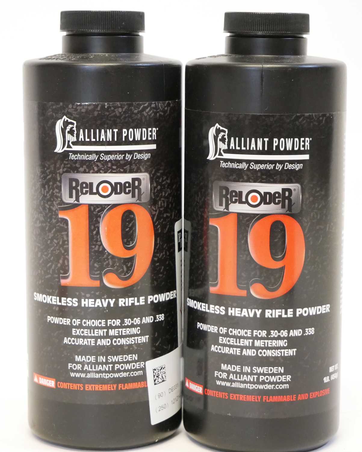 Lot 297 - 2 x 1lb tubs of Alliant Reloader 19