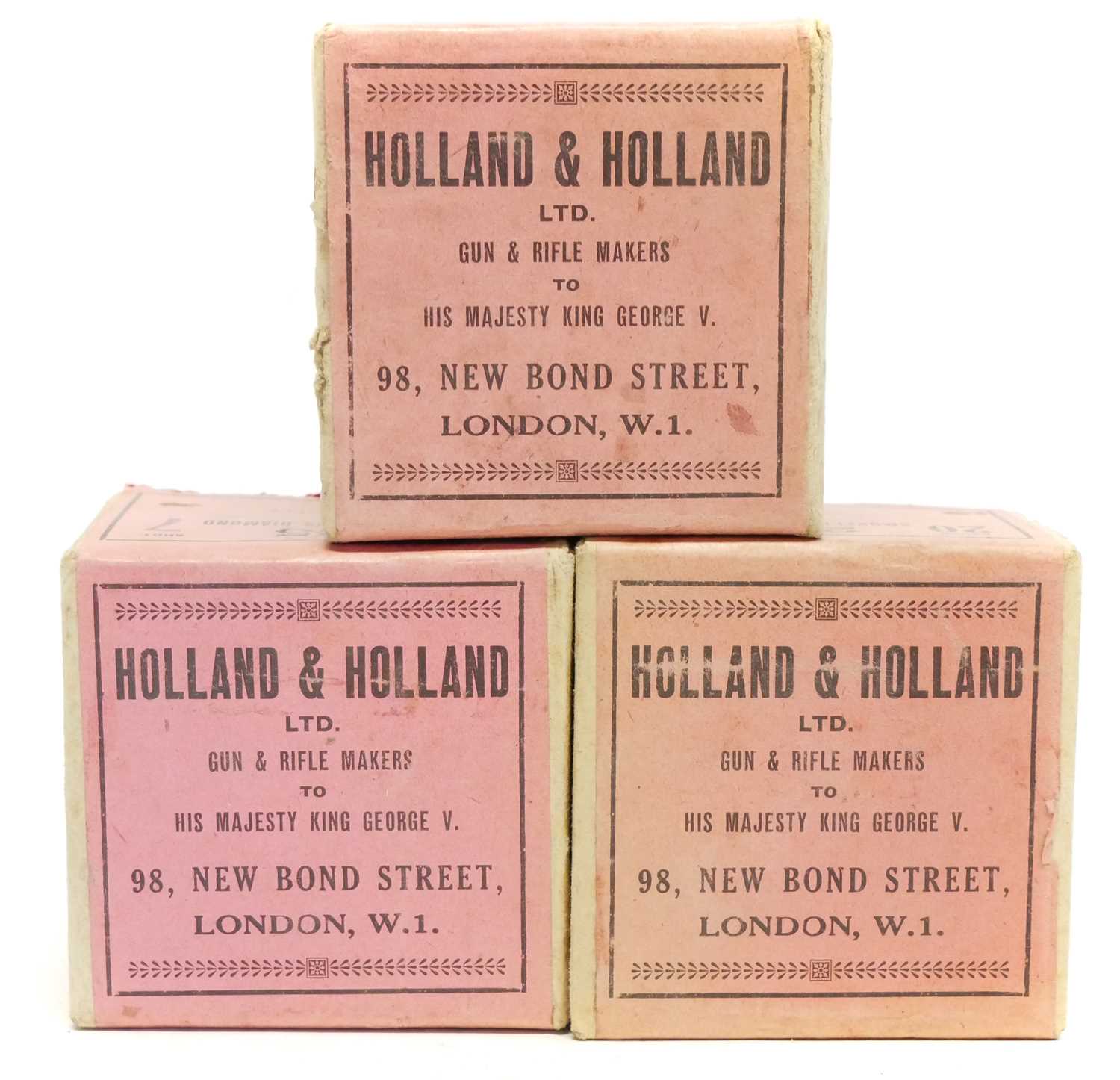 Lot 235 - Three boxes of Holland and Holland 20 bore
