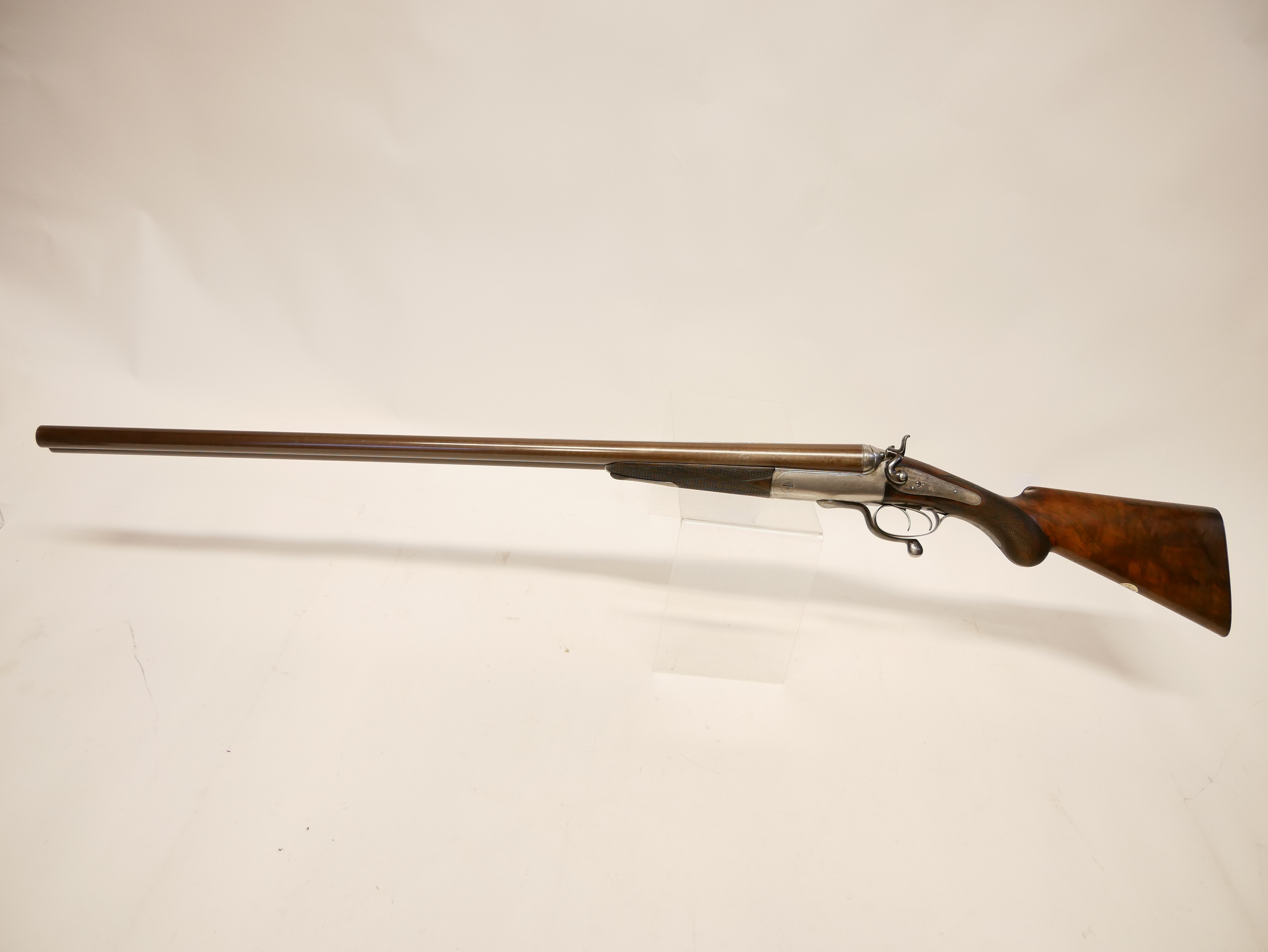 Lot 32 - Army and Navy double 8 bore hammer gun