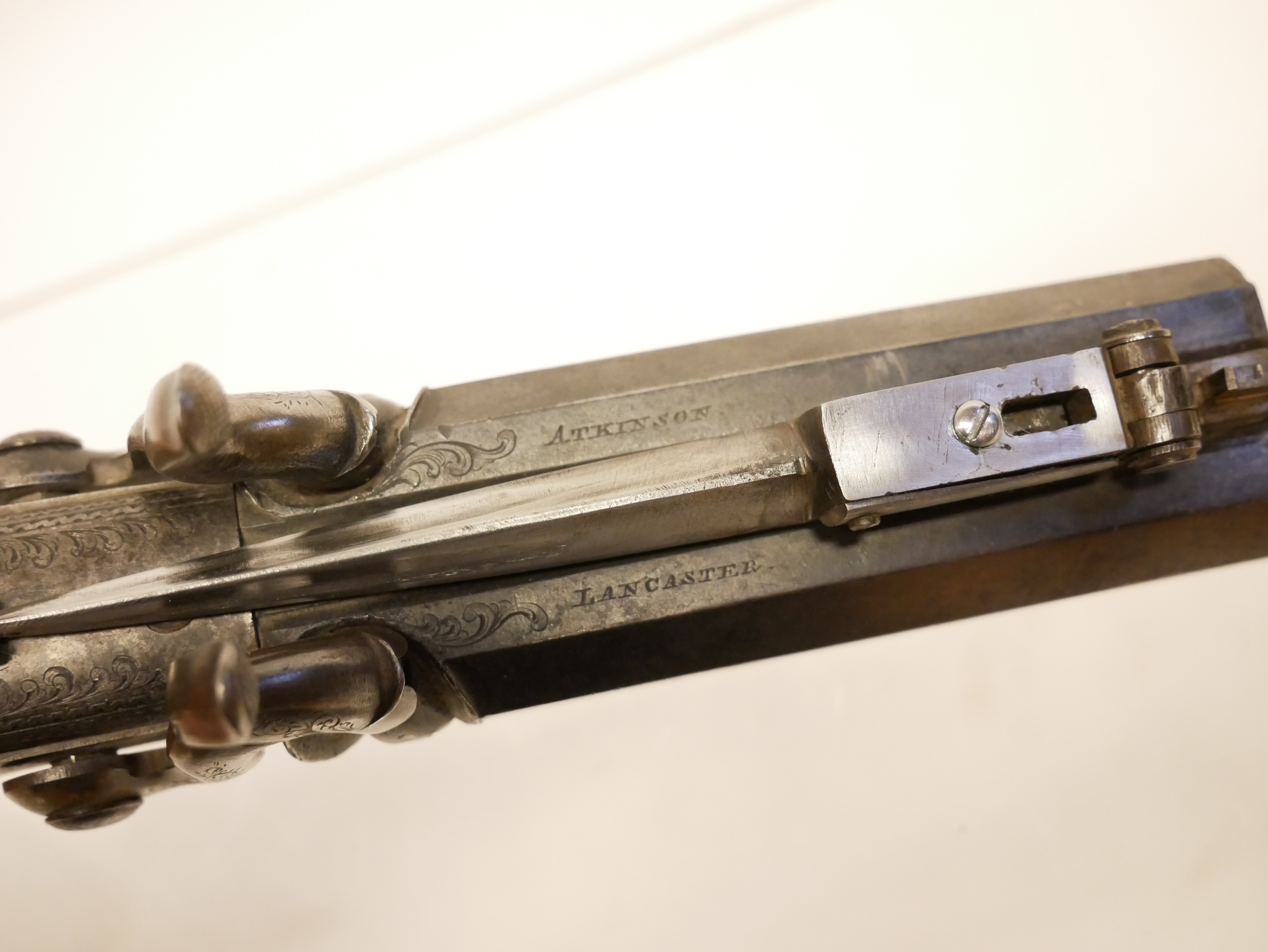 Lot 2 - Atkinson of Lancaster double barrel pistol