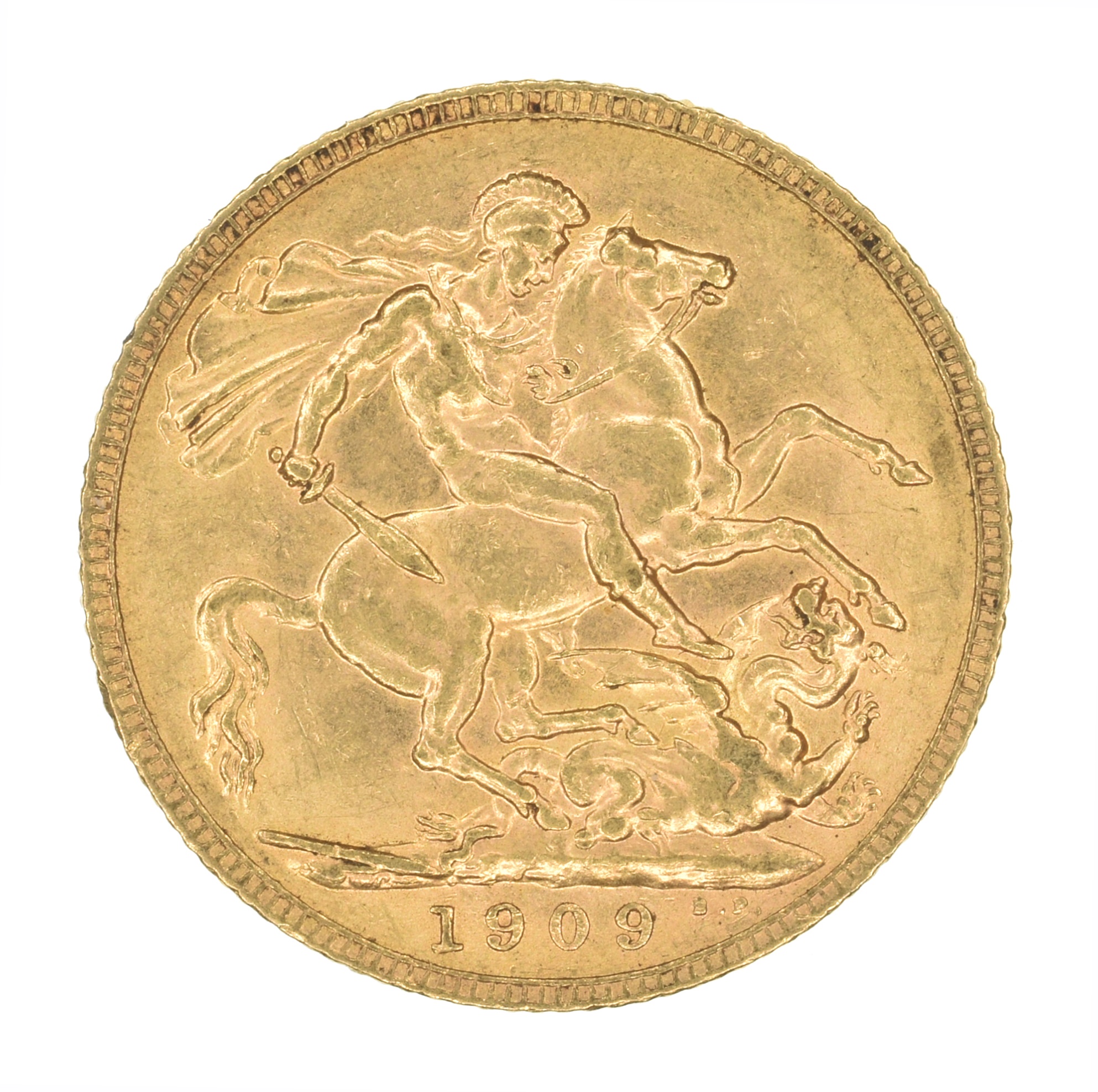 Lot 37 - King Edward VII, Sovereign, 1909.