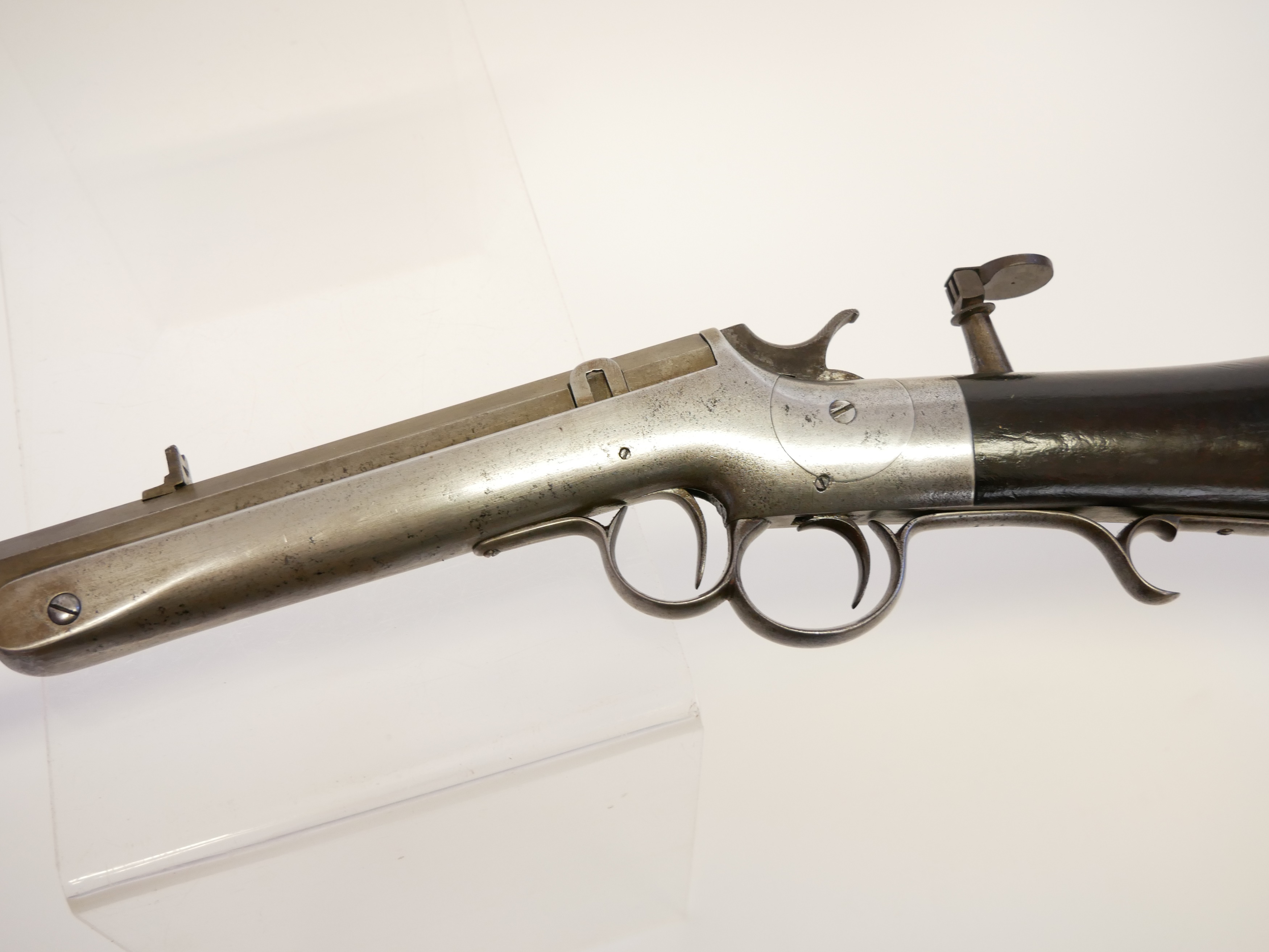 Lot 12 - Frank Wesson .32 rimfire double trigger rifle