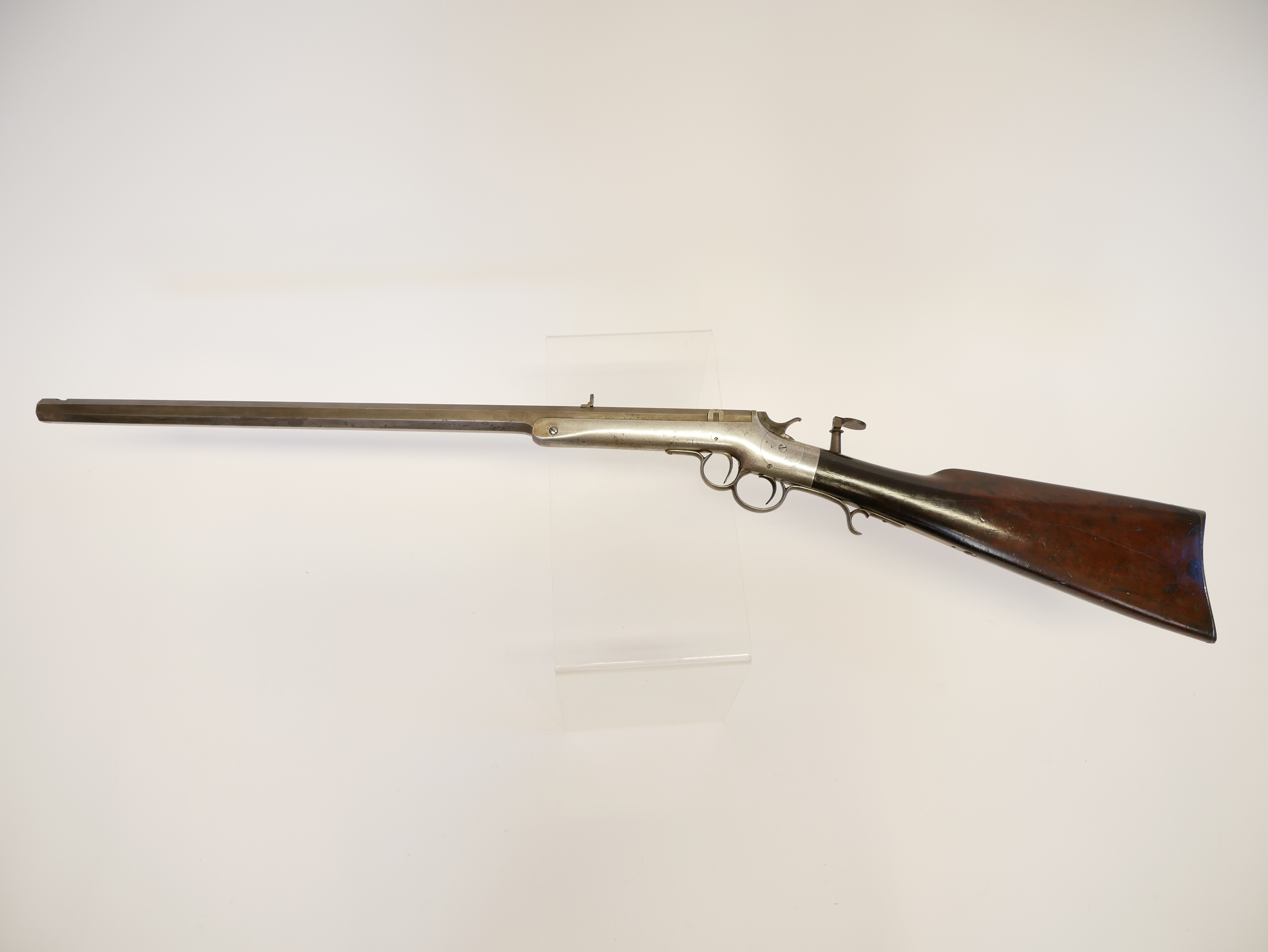Lot 12 - Frank Wesson .32 rimfire double trigger rifle