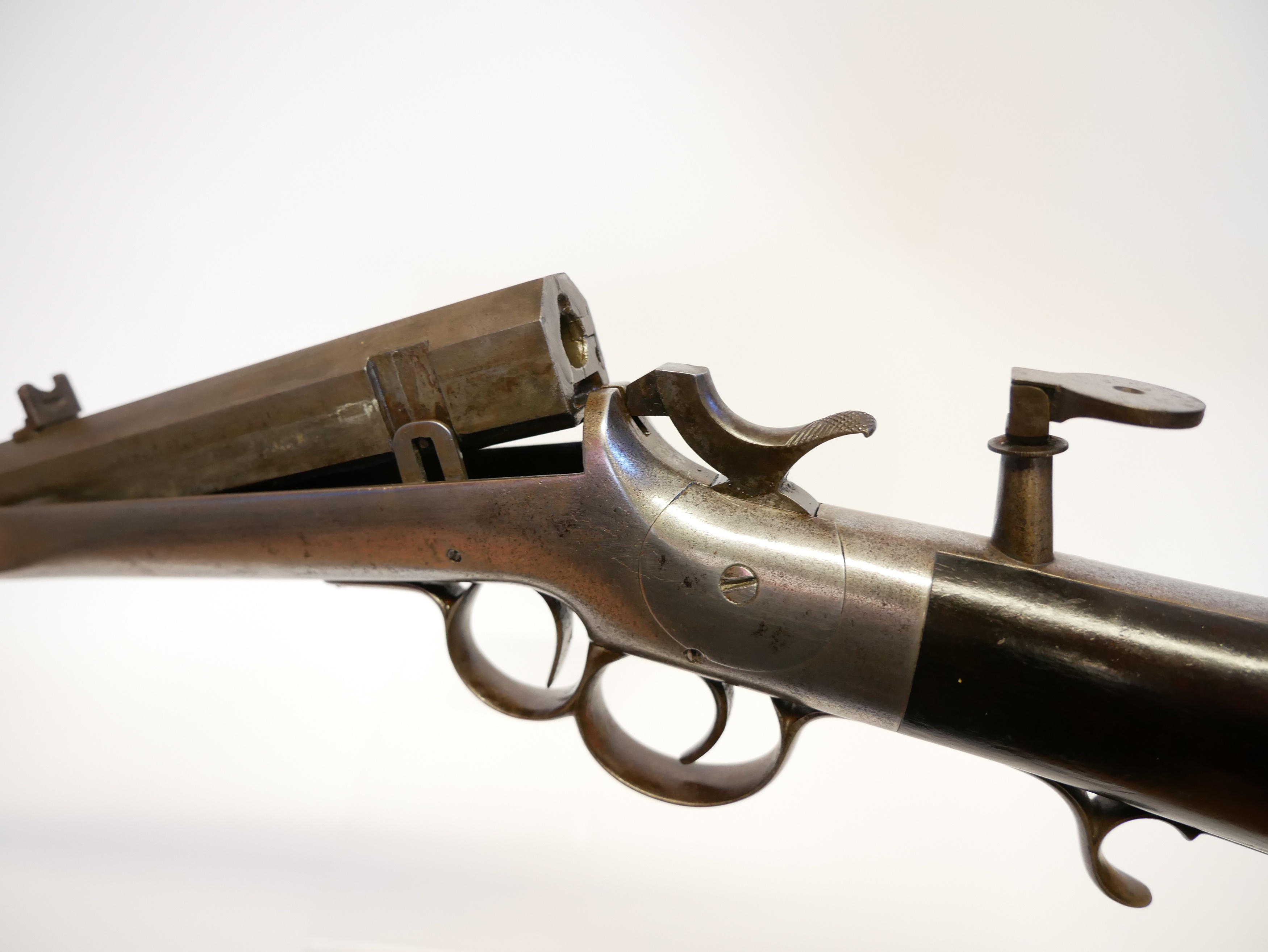 Lot 12 - Frank Wesson .32 rimfire double trigger rifle