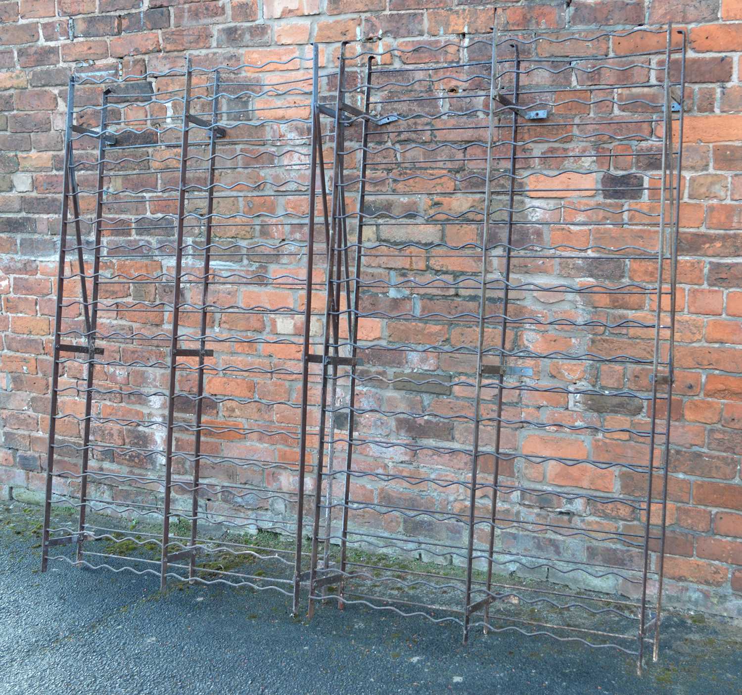 Lot 405 - Two Wrought Iron Wine Racks