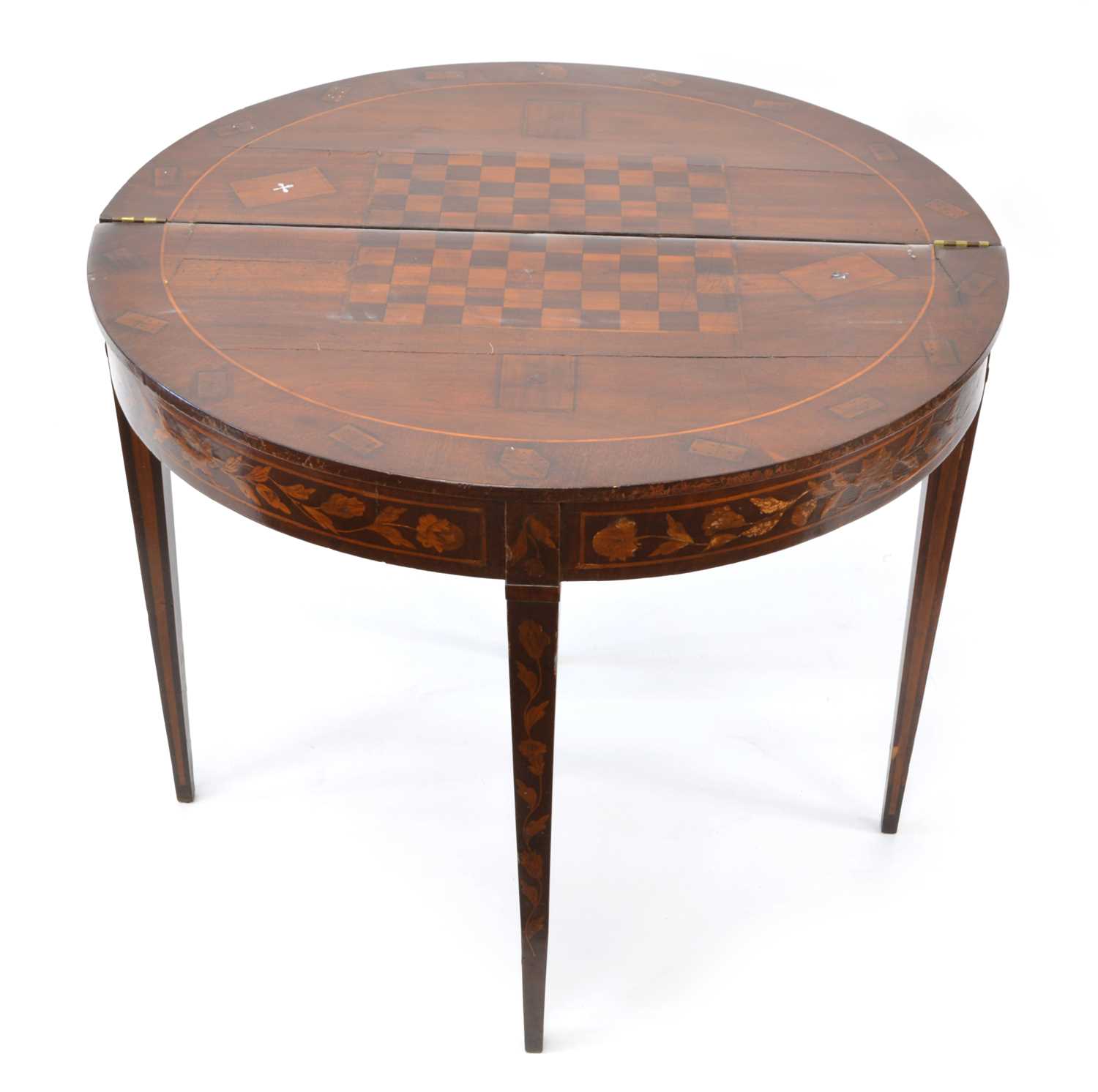 Lot 373 - 19th Century Dutch Marquetry Card Table