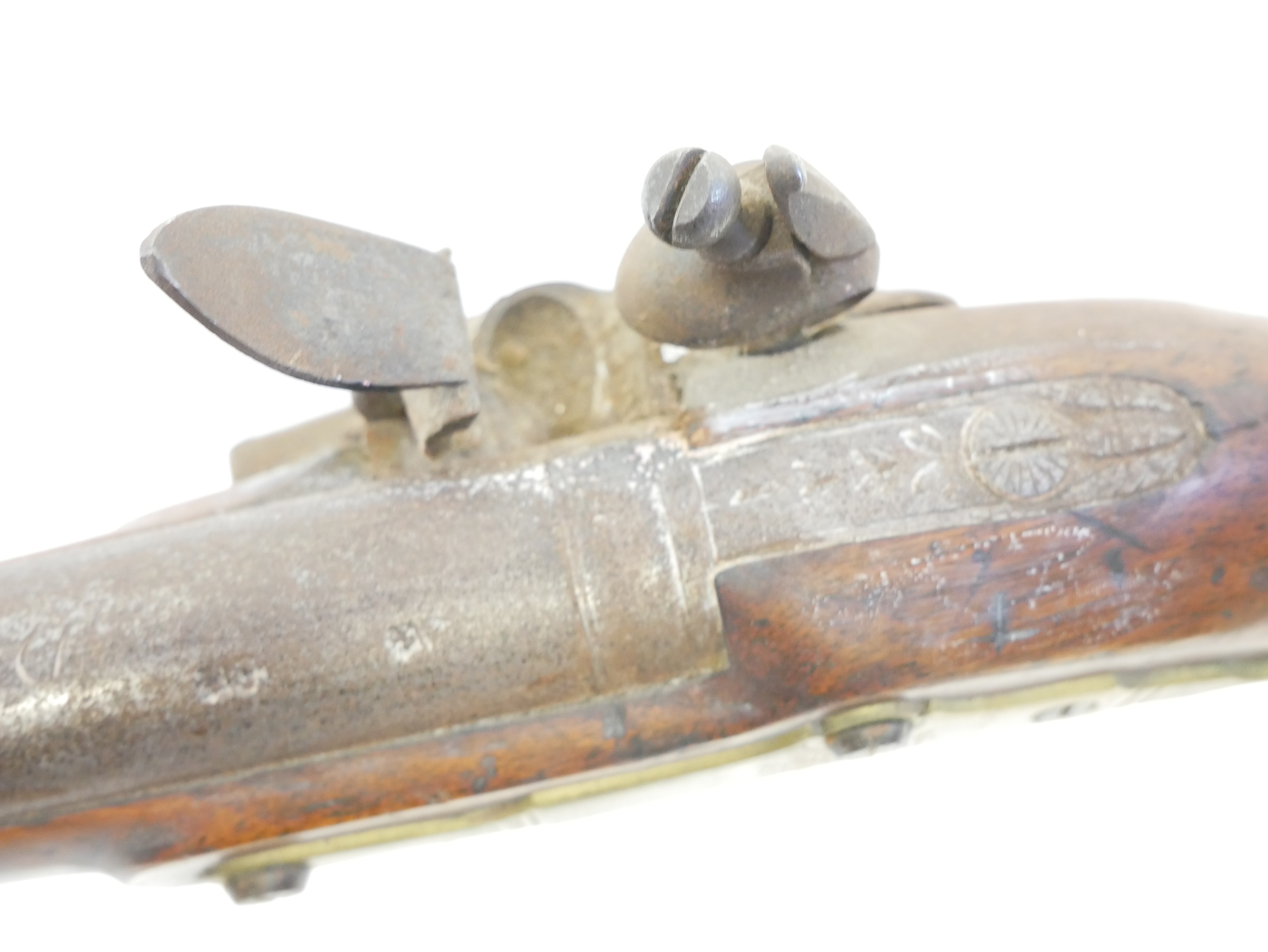 Lot 17 - Flintlock officers fusil with bayonet