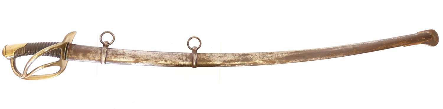 Lot 393 - 1822 French pattern cavalry sabre and