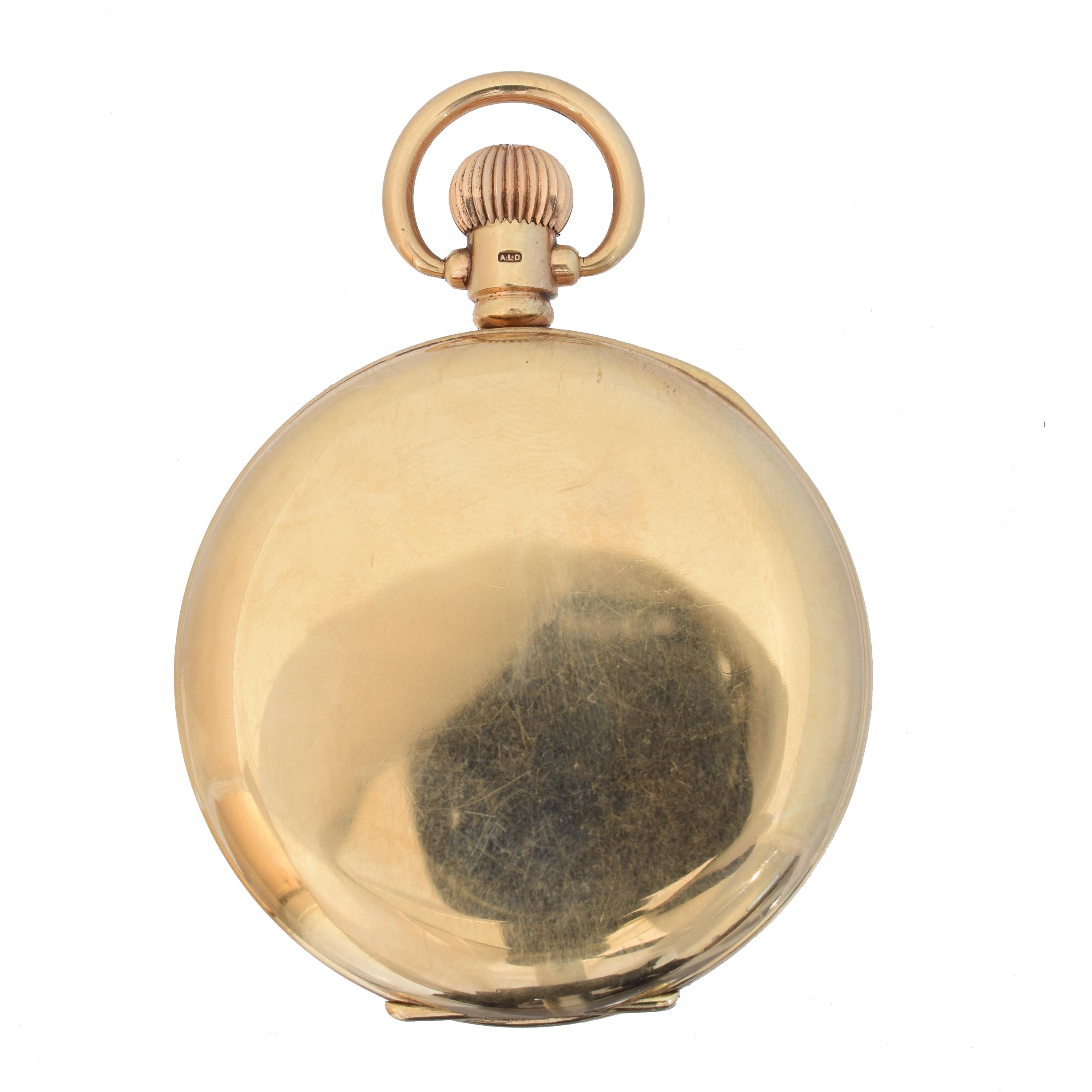 Lot 189 - A 1920s 9ct gold full hunter pocket watch by
