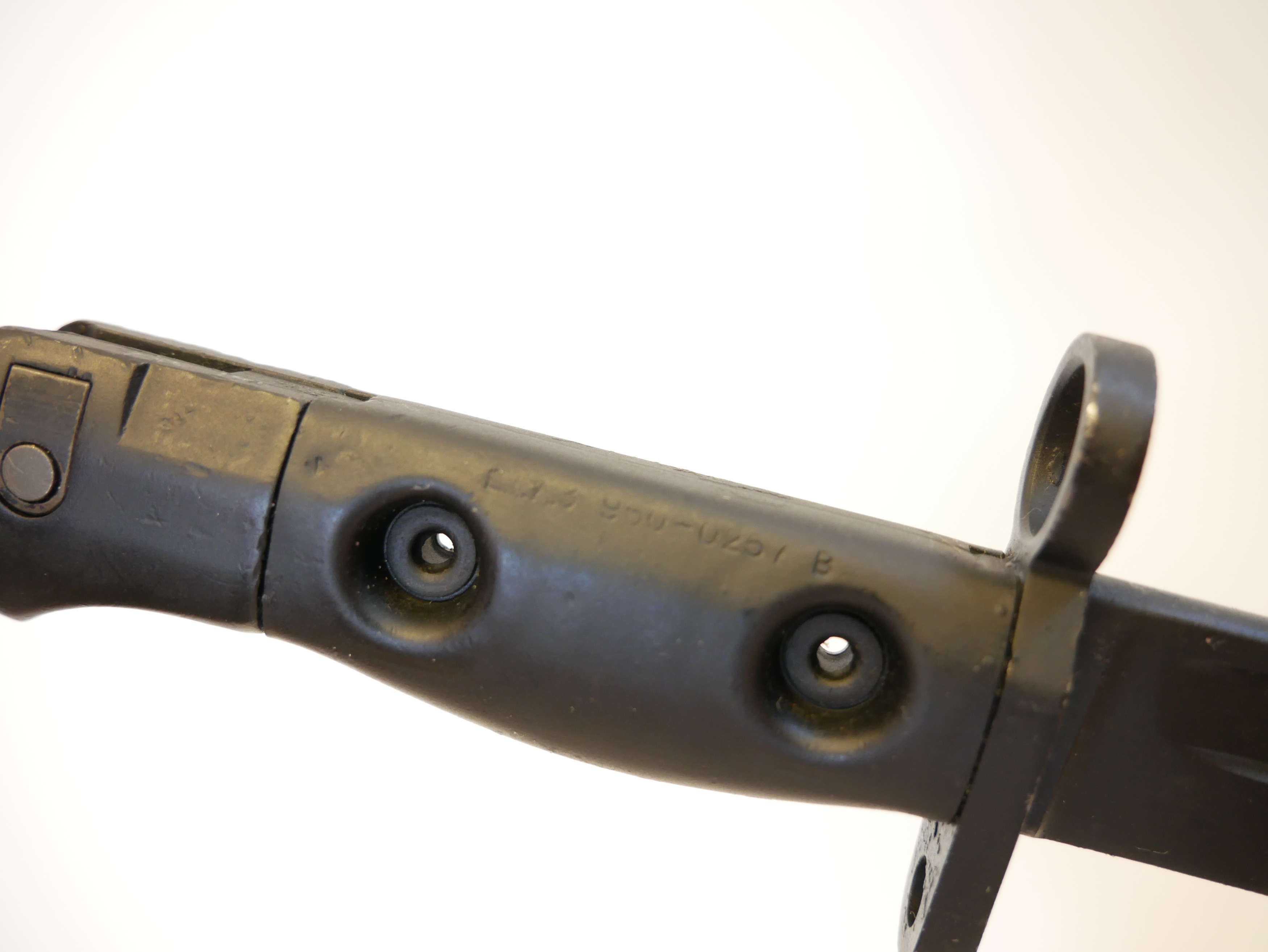 Lot 256 - British SLR rifle bayonet and scabbard,