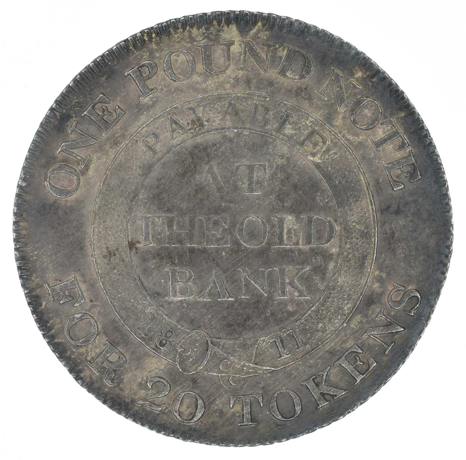 Lot 135 - Cheshire, Nantwich silver Shilling Token,