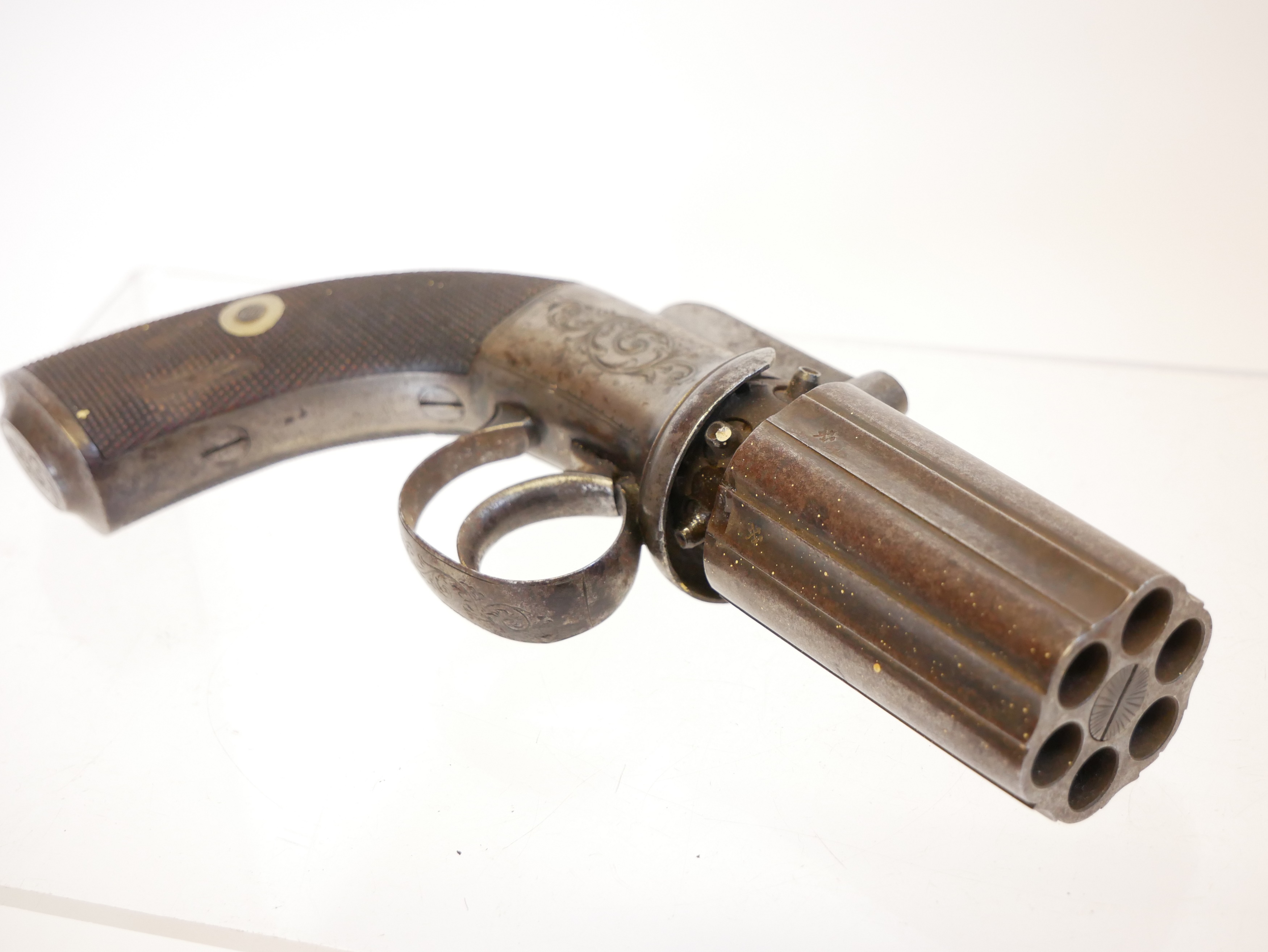 Lot 35 - Percussion pepperbox pistol