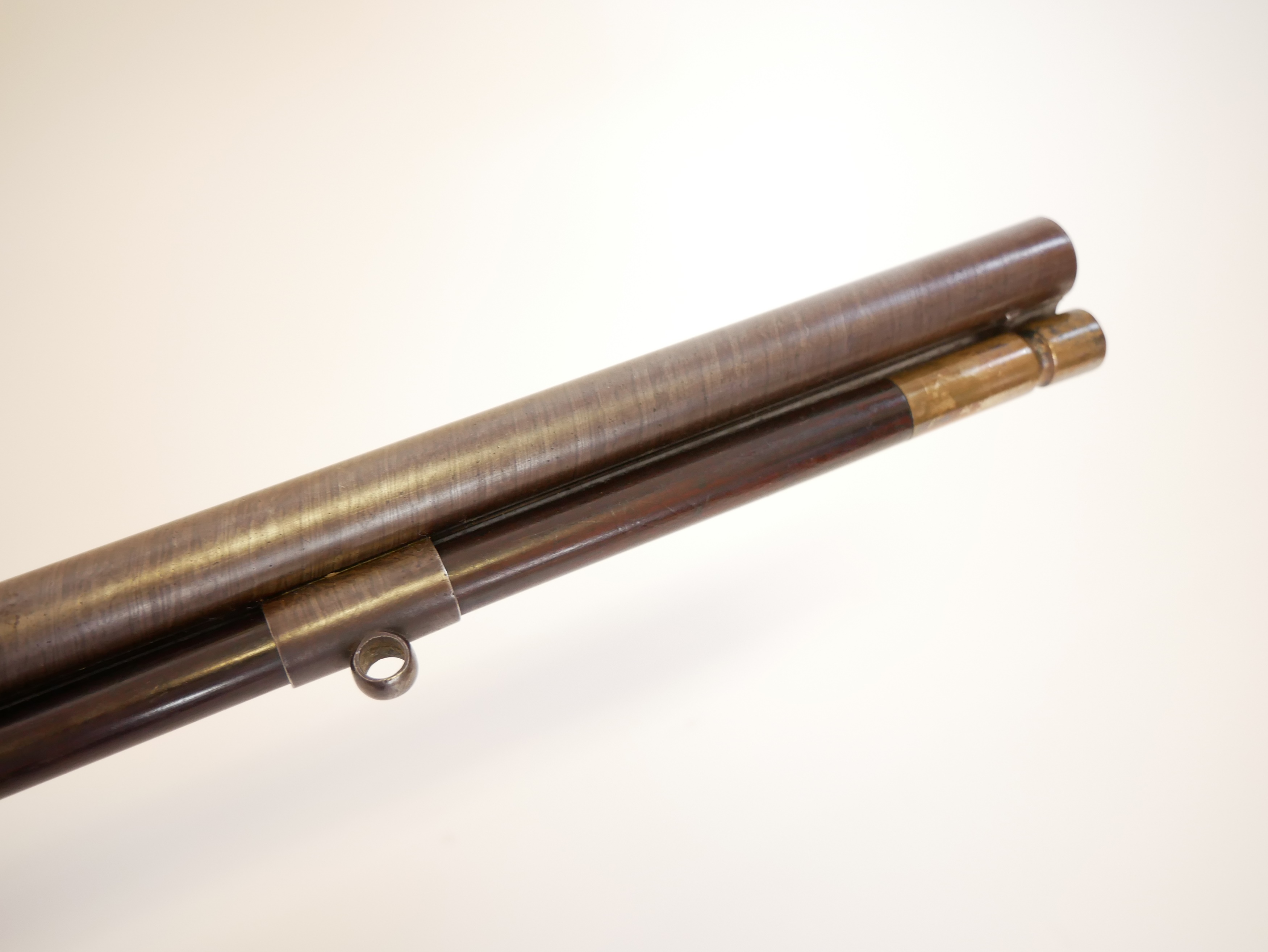 Lot 60 - Percussion 24 bore double barrel rifle