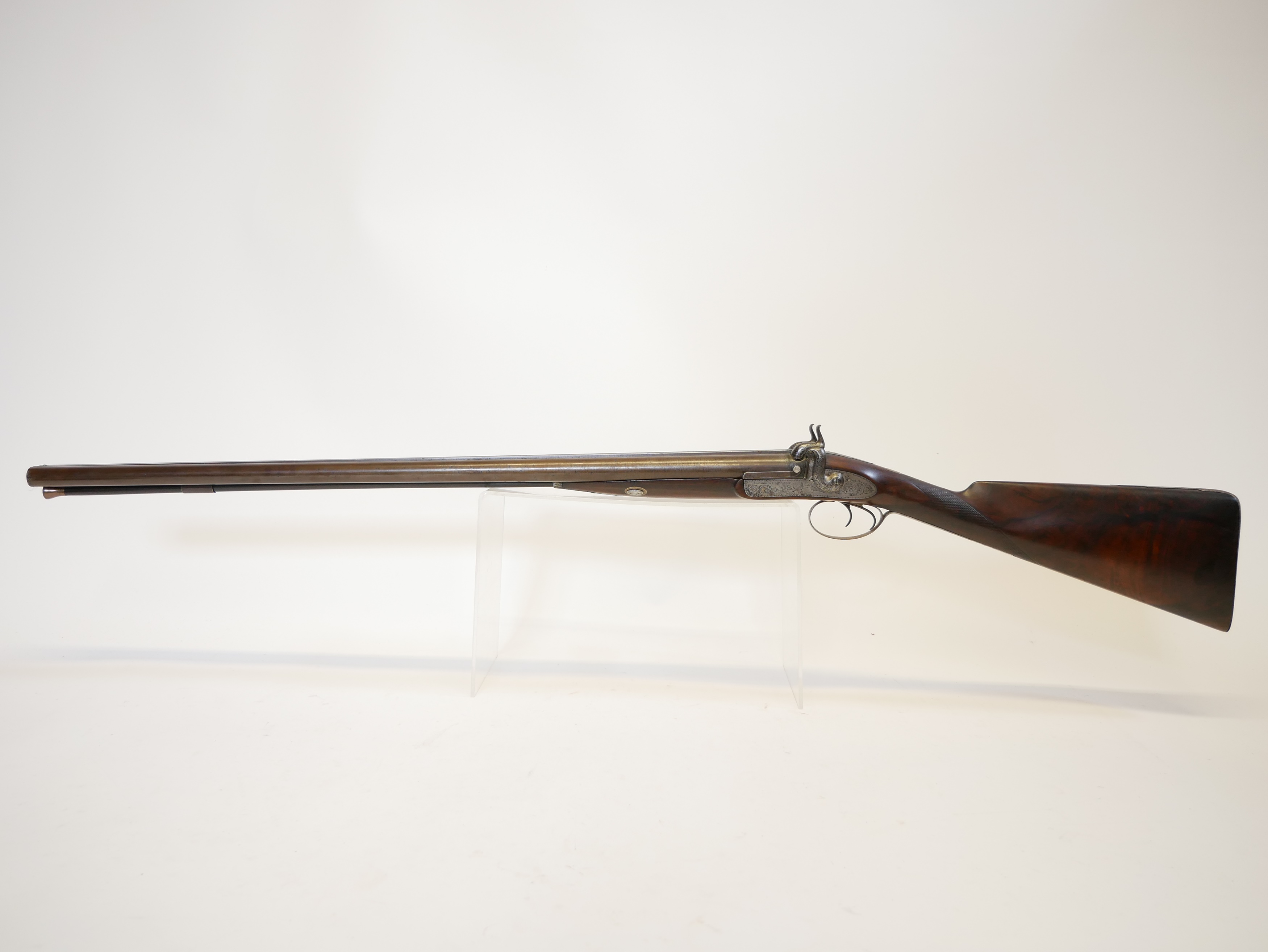 Lot 111 - John Manton percussion double barrel shotgun