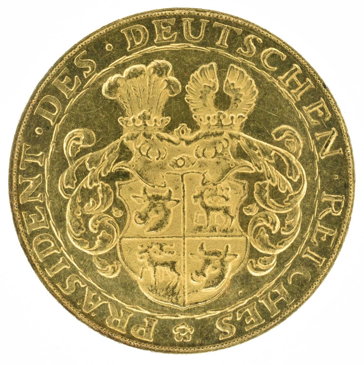 Lot 127 - Germany, 1928, von Hindenburg, gold medal.