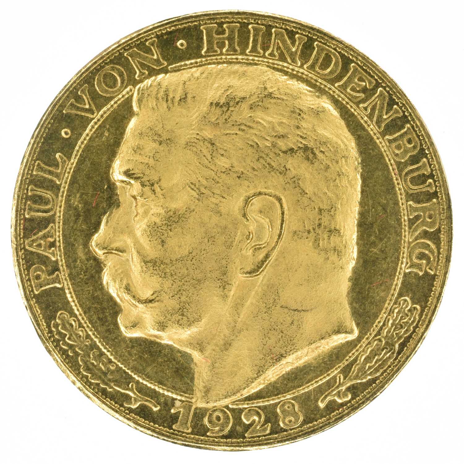 Lot 127 - Germany, 1928, von Hindenburg, gold medal.