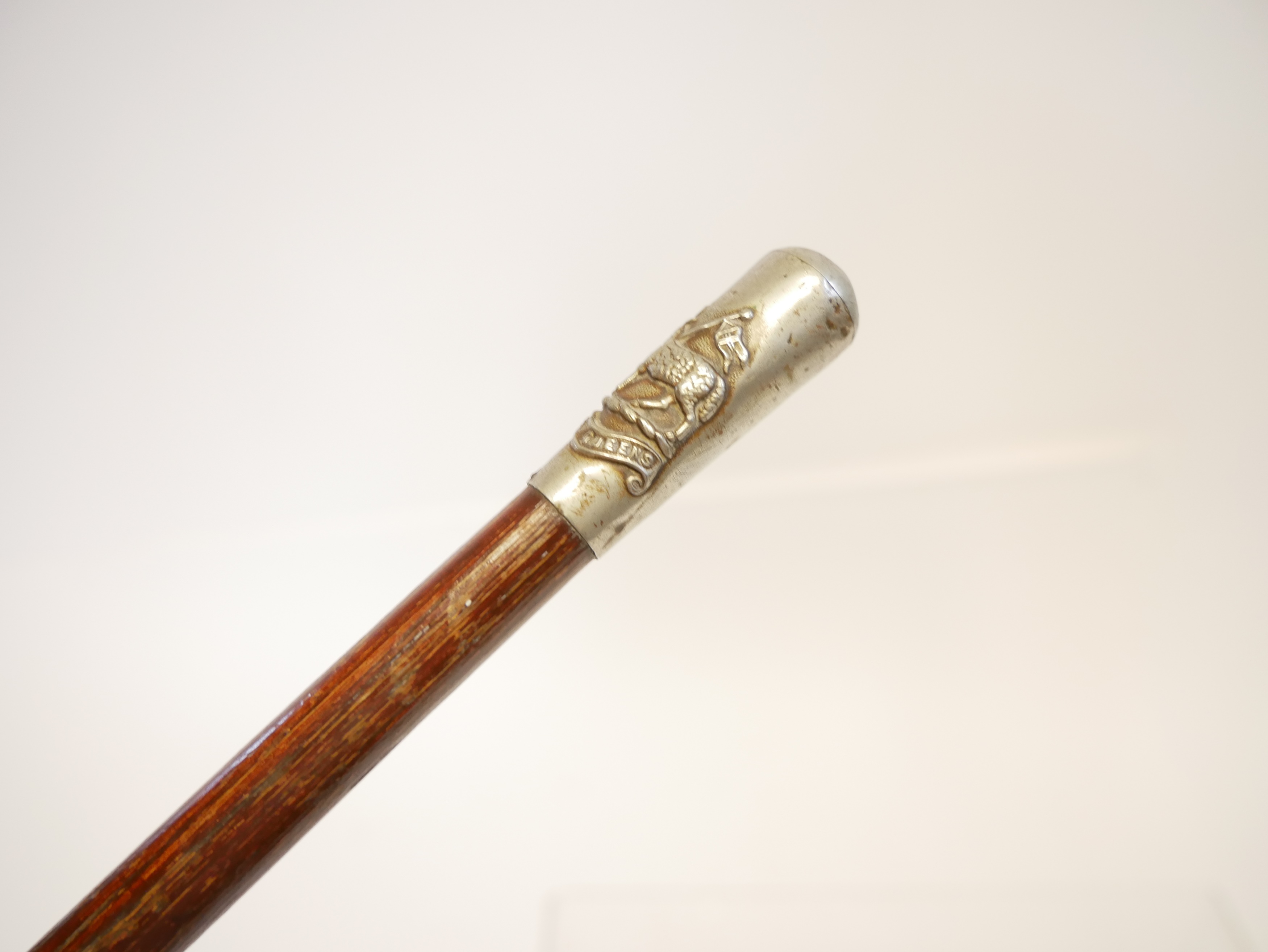 Lot 253 - The Queens regiment swagger stick