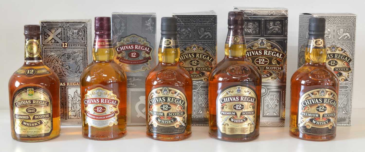 Lot 79 - Collection ‘Ages of Chivas Regal’ 12YO