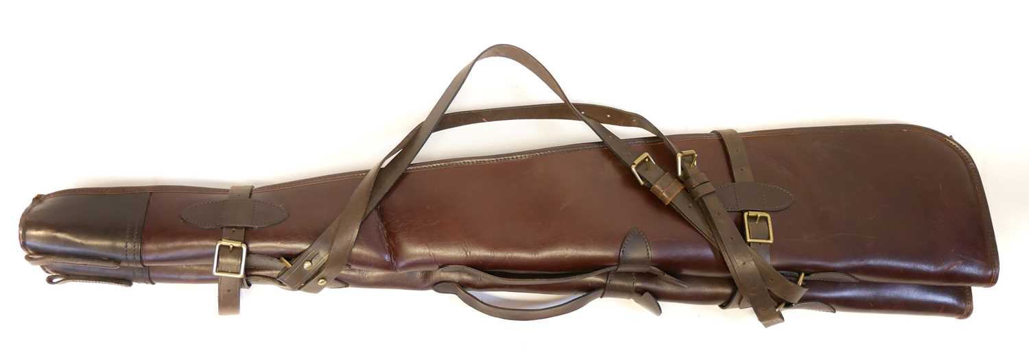 Lot 494 - Leather double gun slip