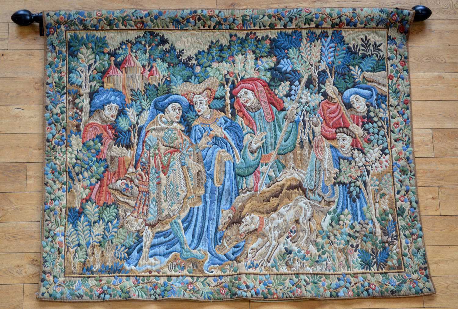 Lot 363 - 20th century tapestry of Flemish design