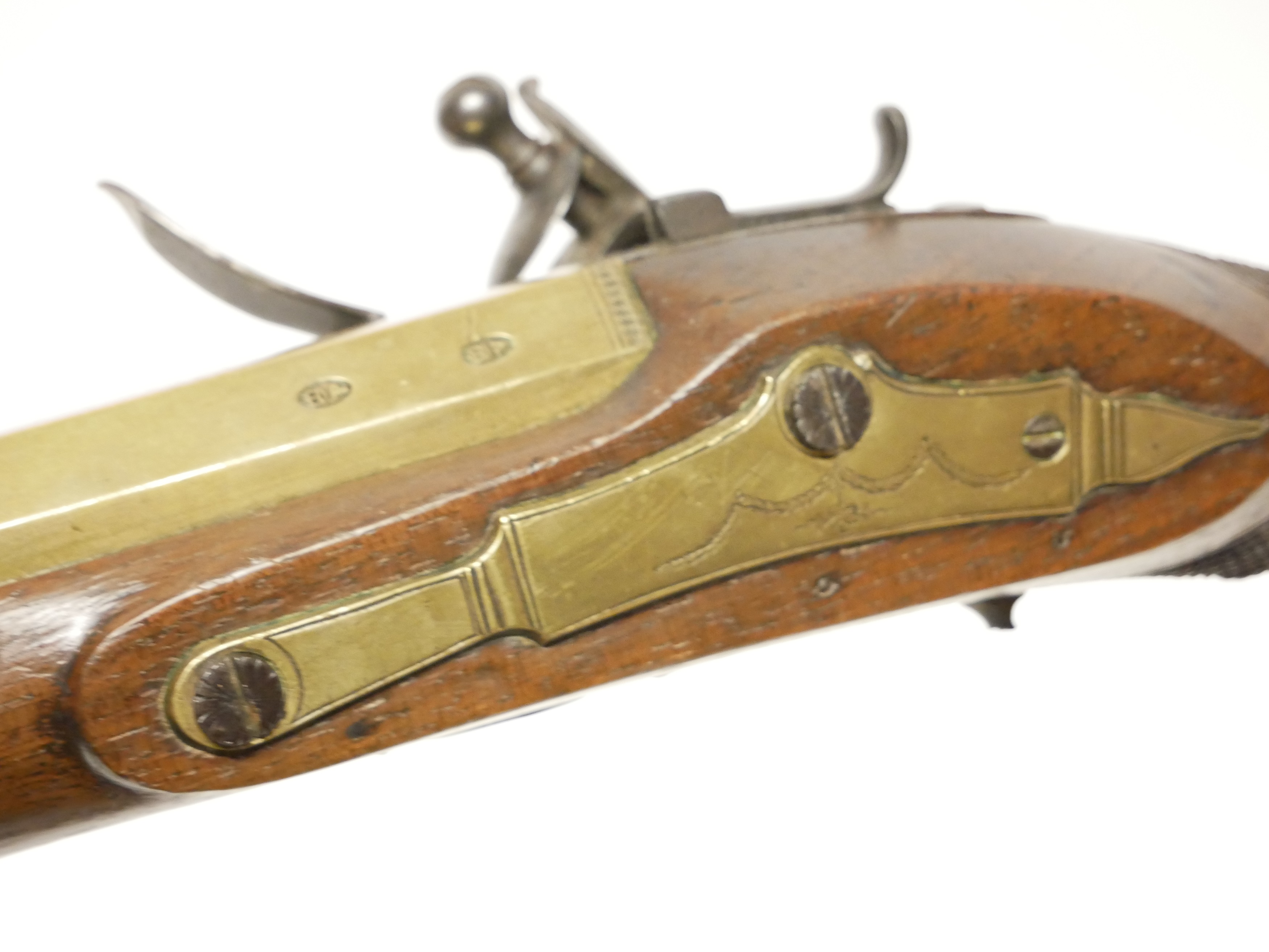 Lot 32 - The damaged parts of a Flintlock Blunderbuss