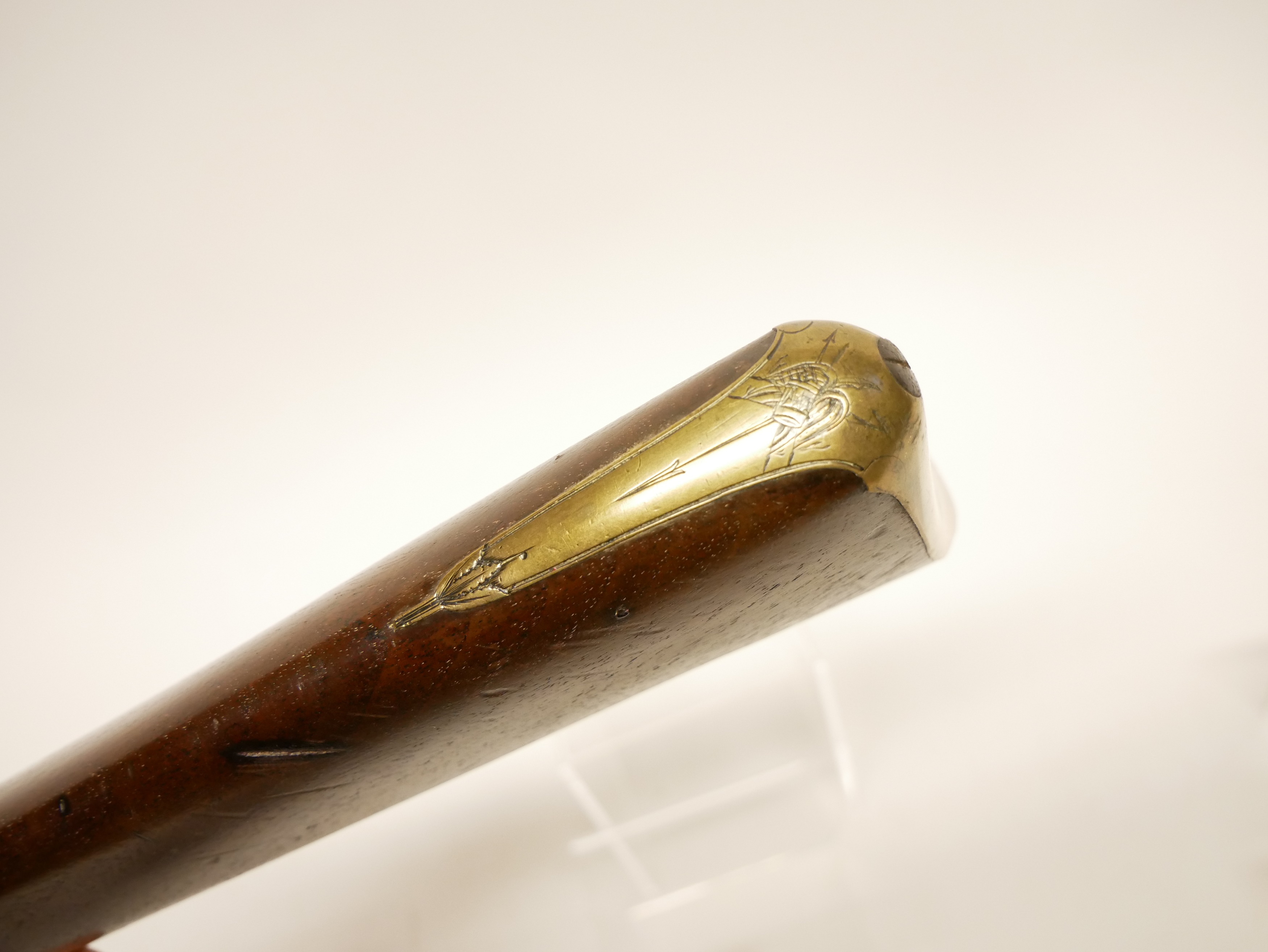Lot 32 - The damaged parts of a Flintlock Blunderbuss