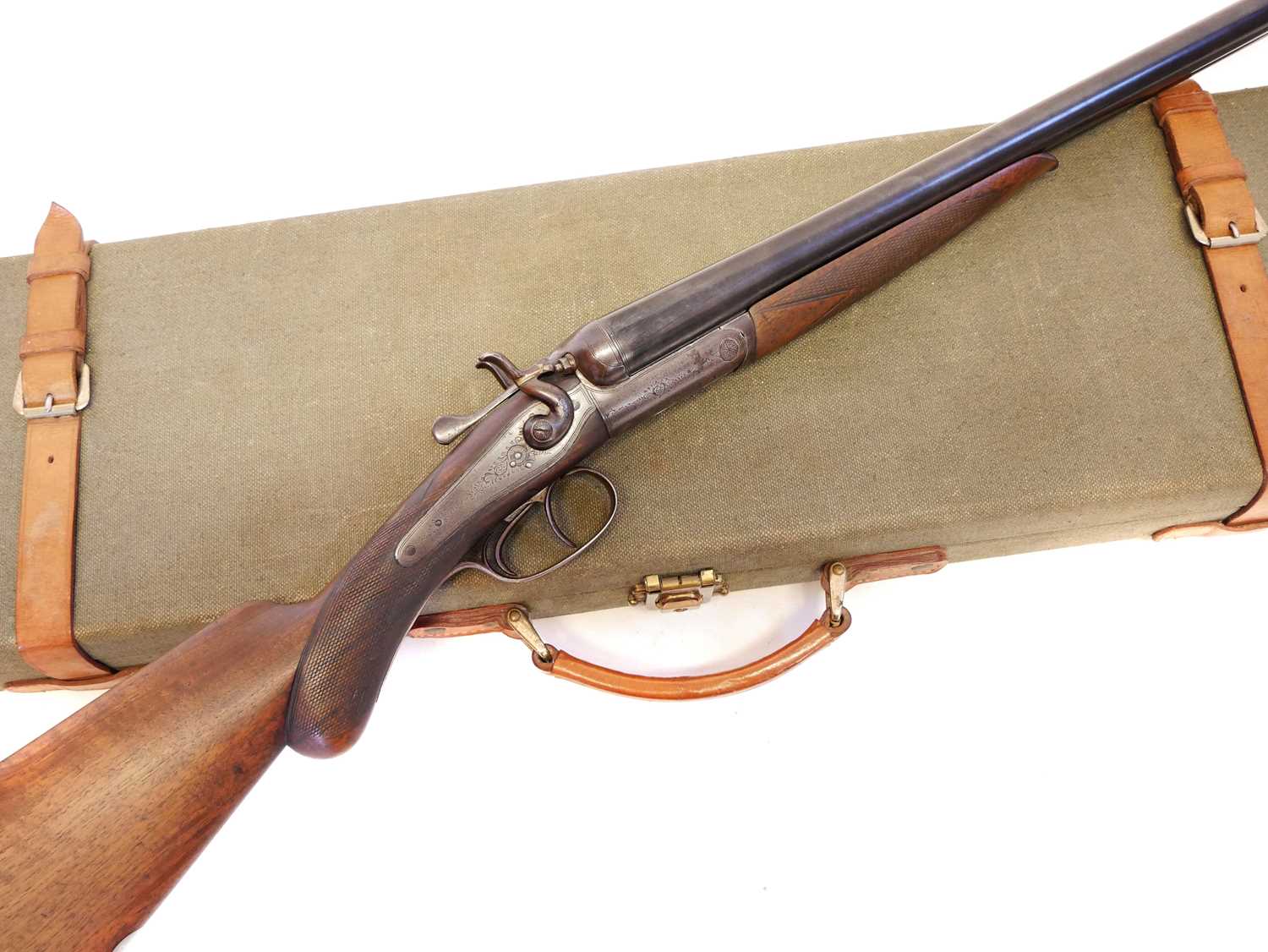 Lot 435 - Midland 12 bore side by side hammer gun with