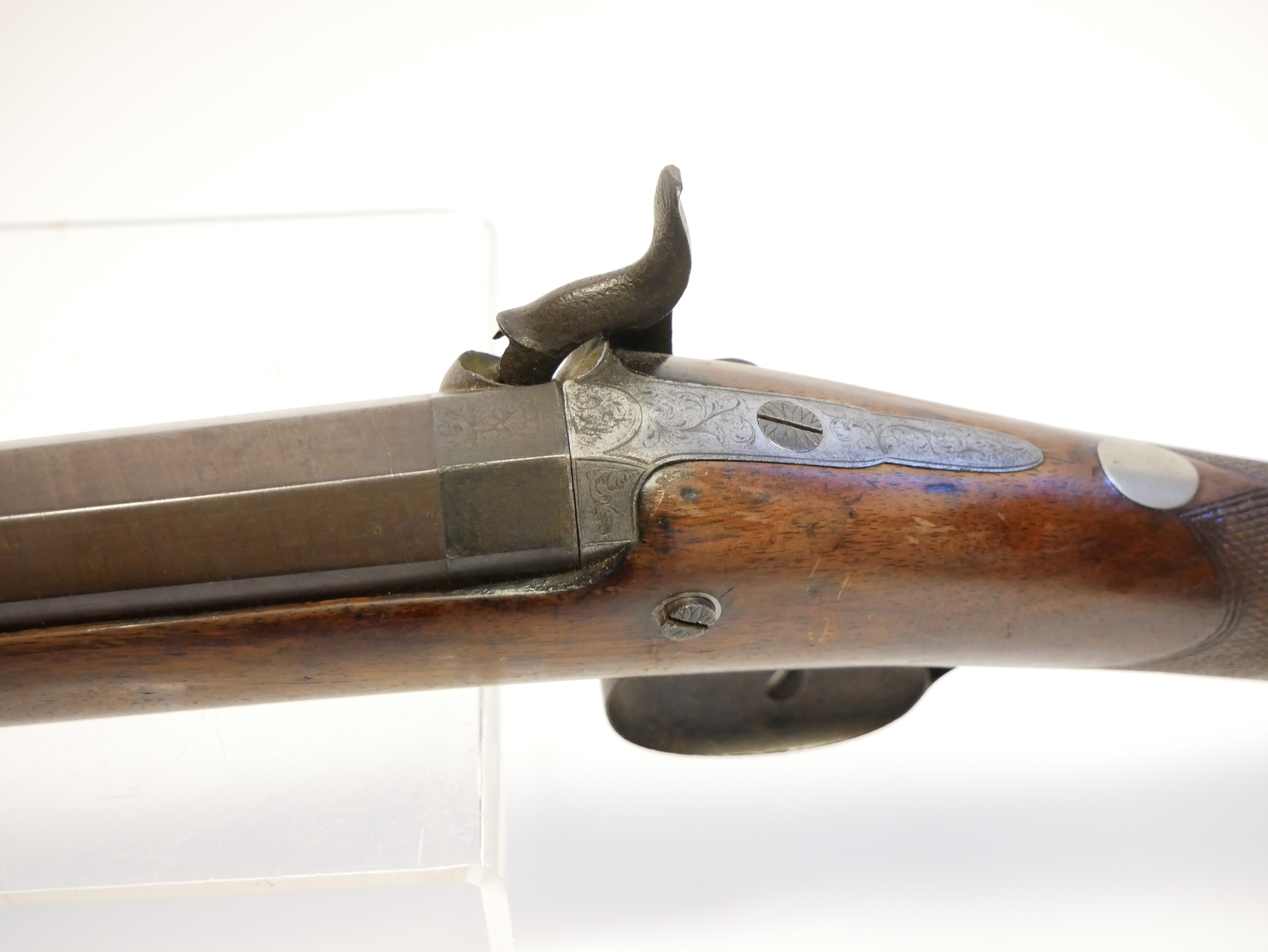 Lot 108 - Percussion 13 bore single barrel shotgun, 32.