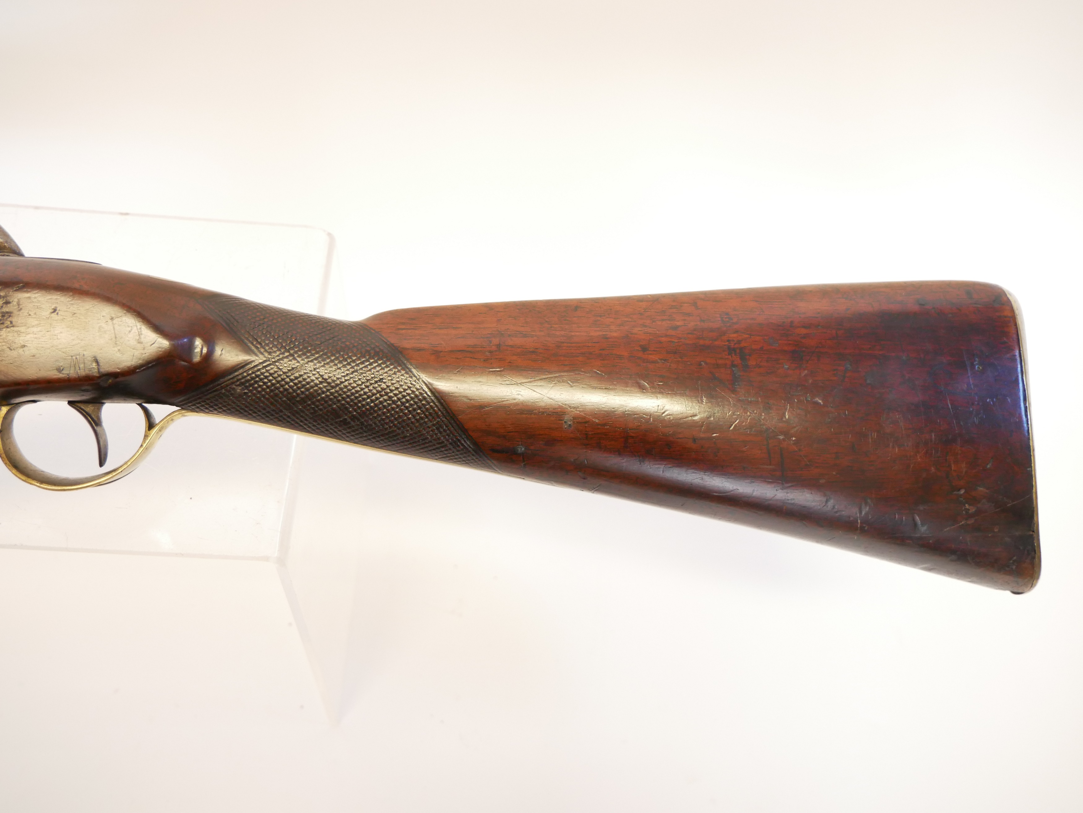 Lot 78 - Flintlock 14 bore single barrel shotgun,