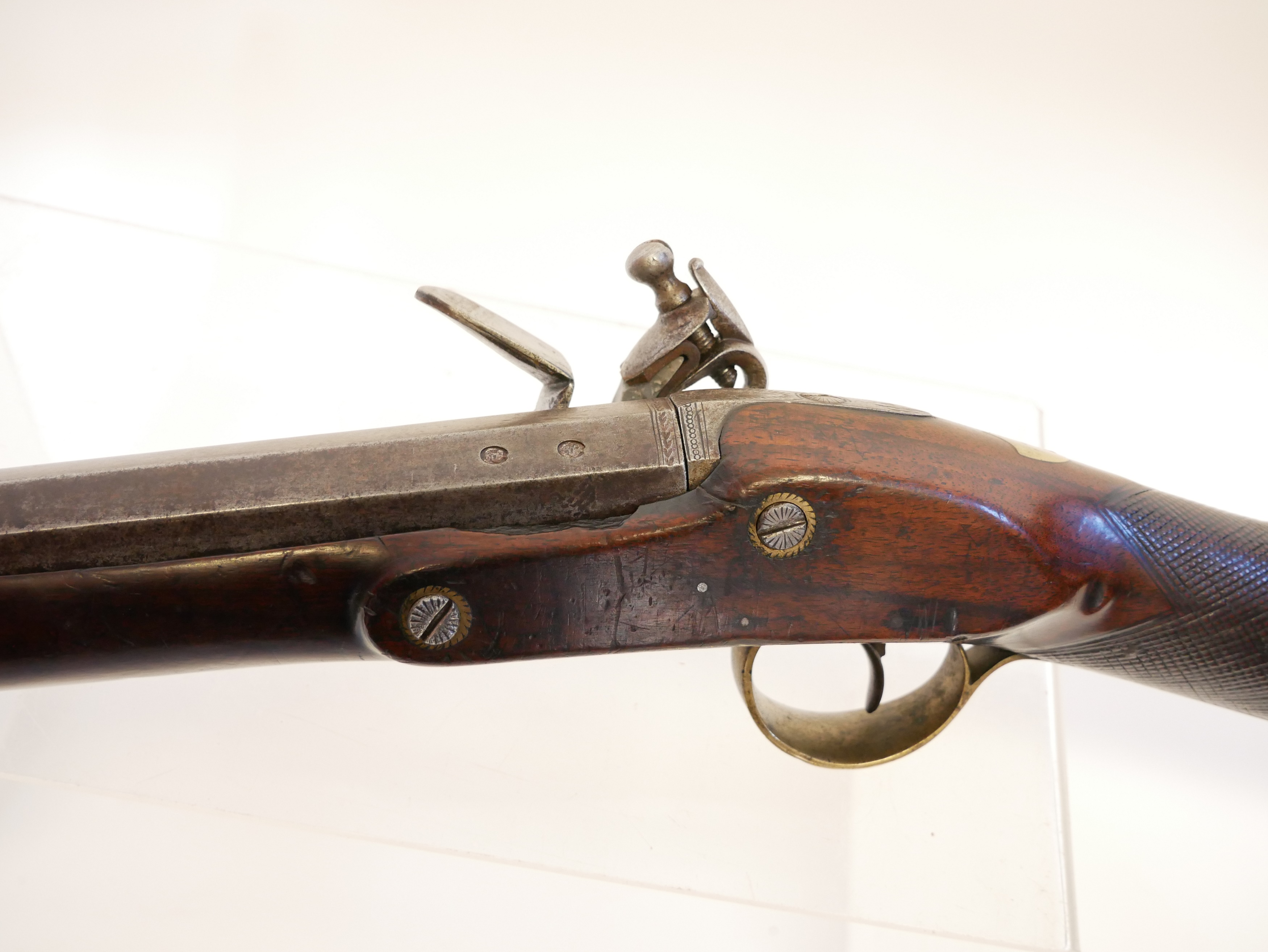 Lot 78 - Flintlock 14 bore single barrel shotgun,