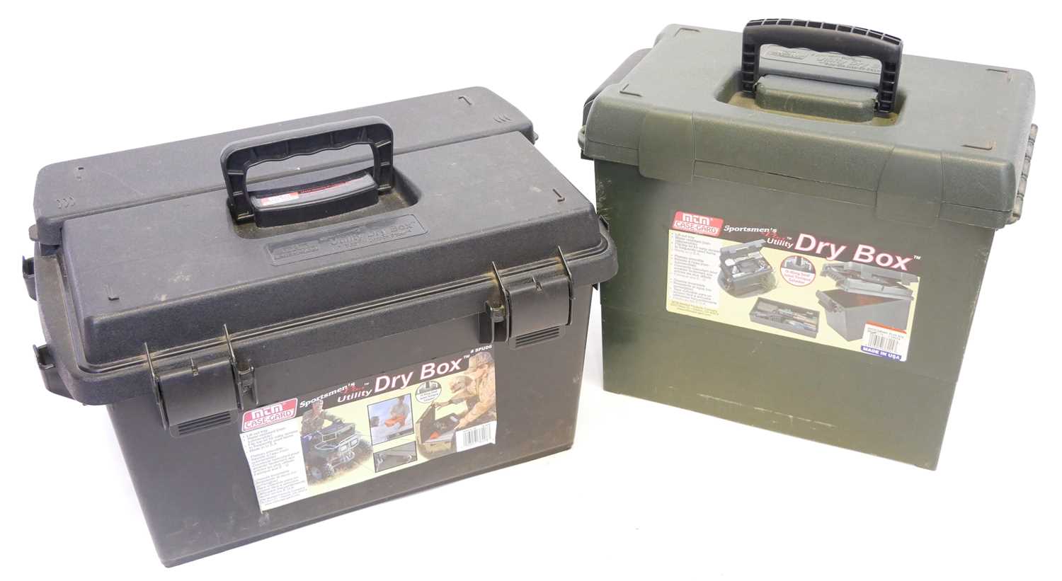 Lot 554 - Two MTM range boxes full of black powder