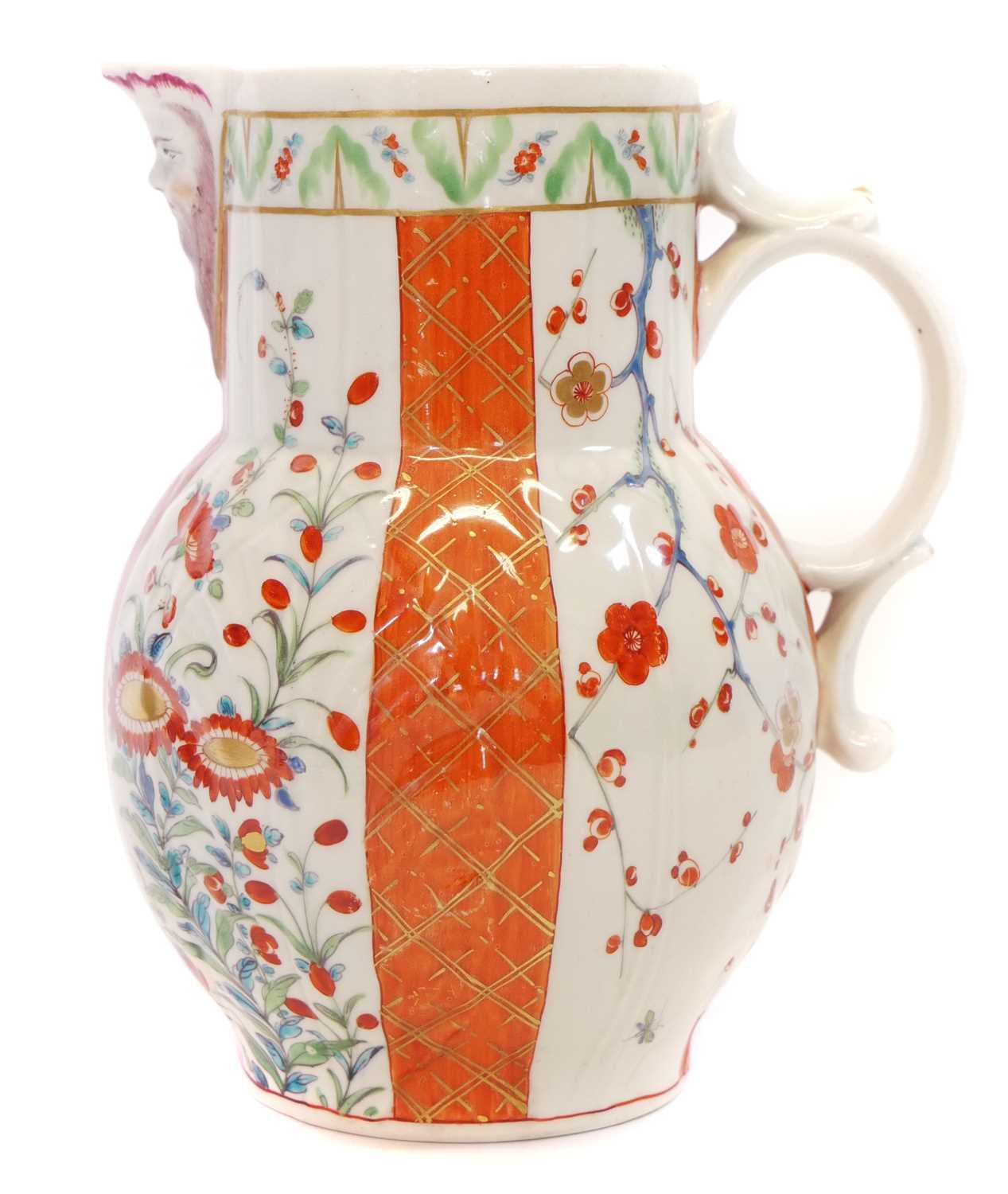 Lot 55 - Worcester Scarlet Japan mask jug