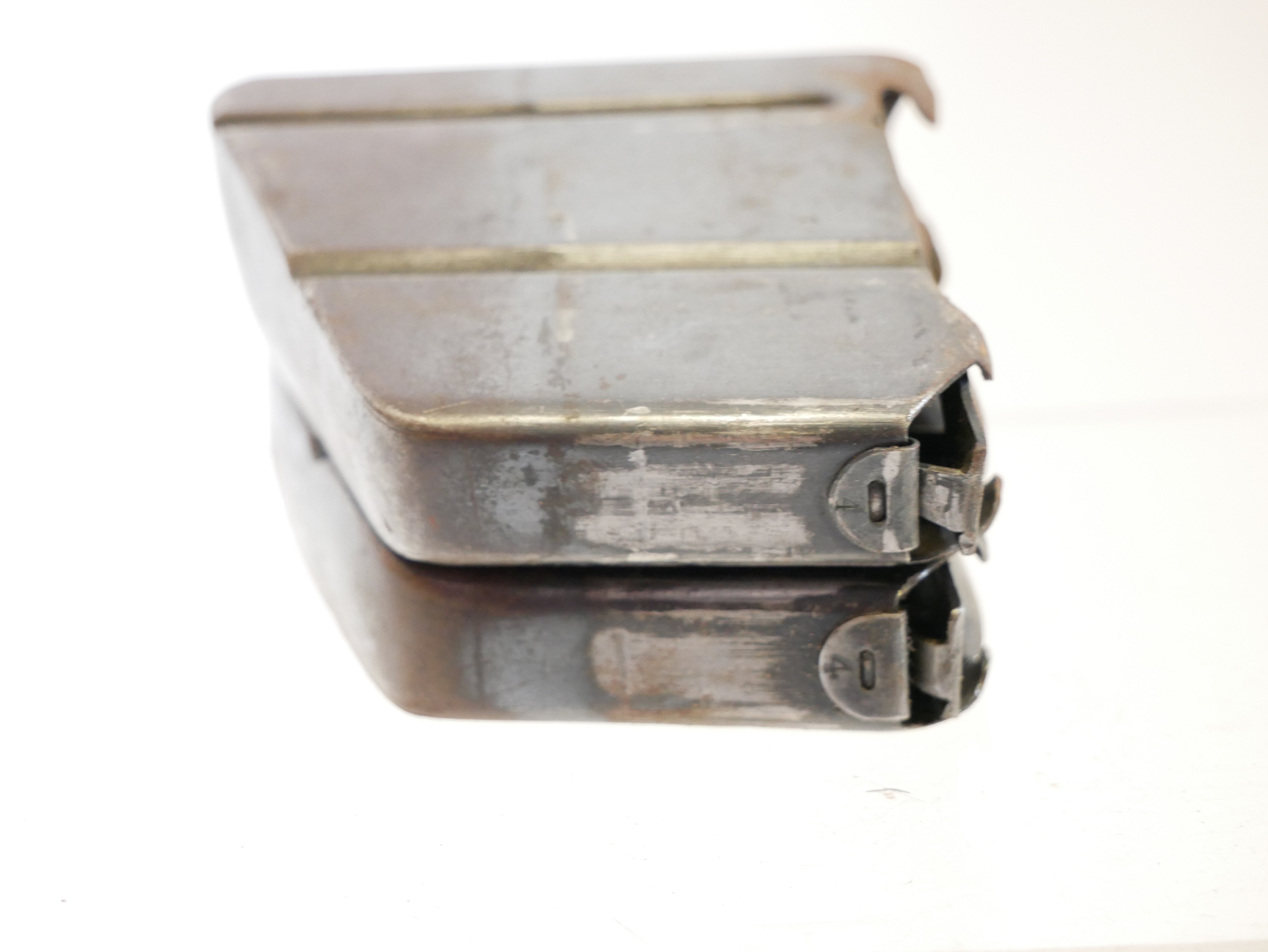 Lot 535 - Two Lee Enfield SMLE .303 rifle magazines.