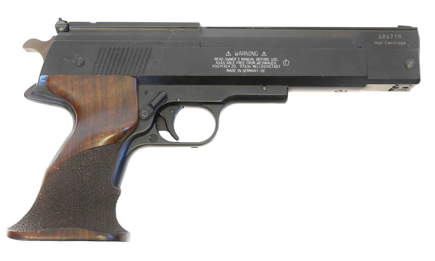 Lot 128 - Weihrauch HW75 .177 air pistol, 9inch barrel,