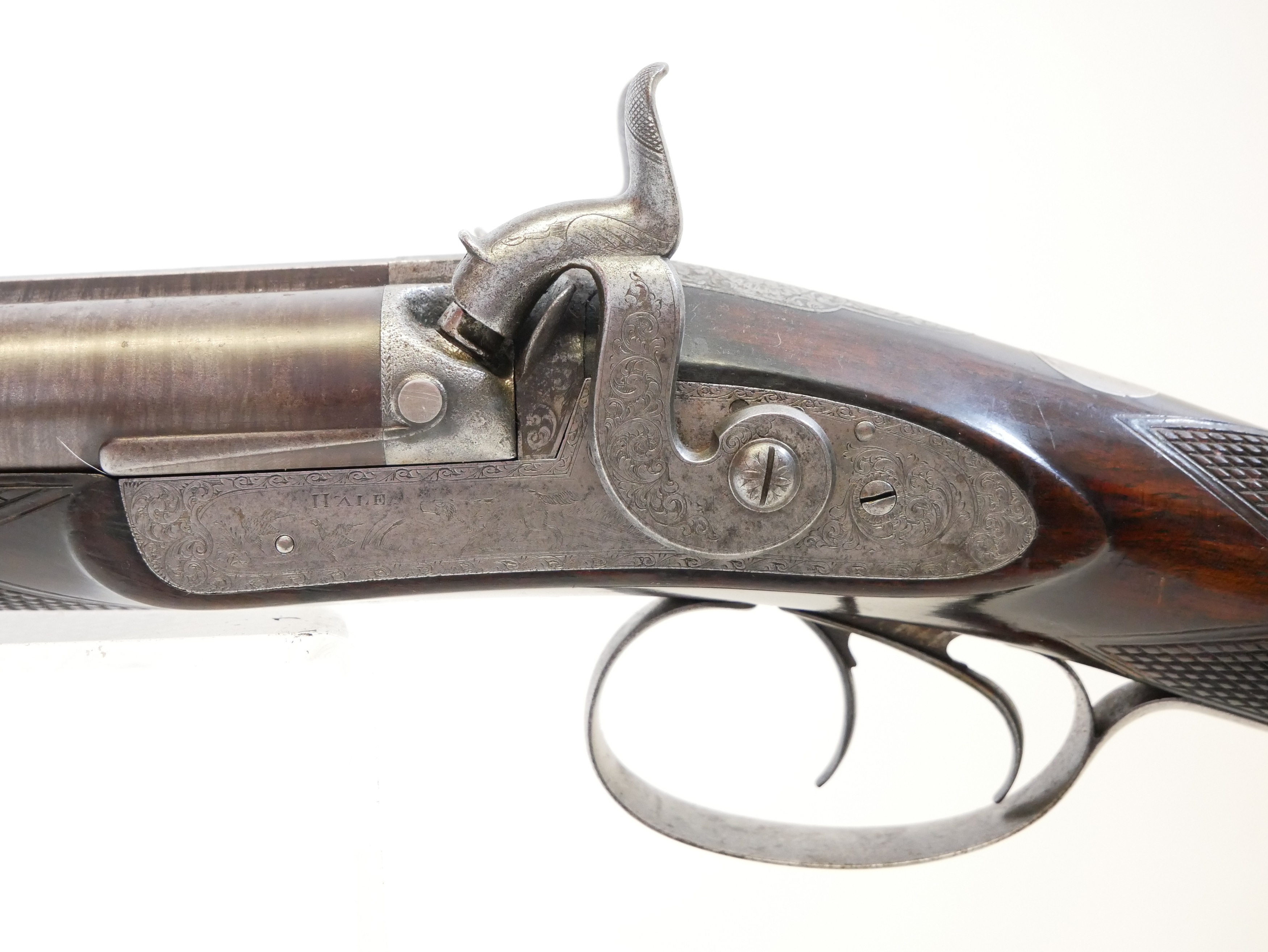 Lot 64 - Percussion 14 bore side by side double barrel