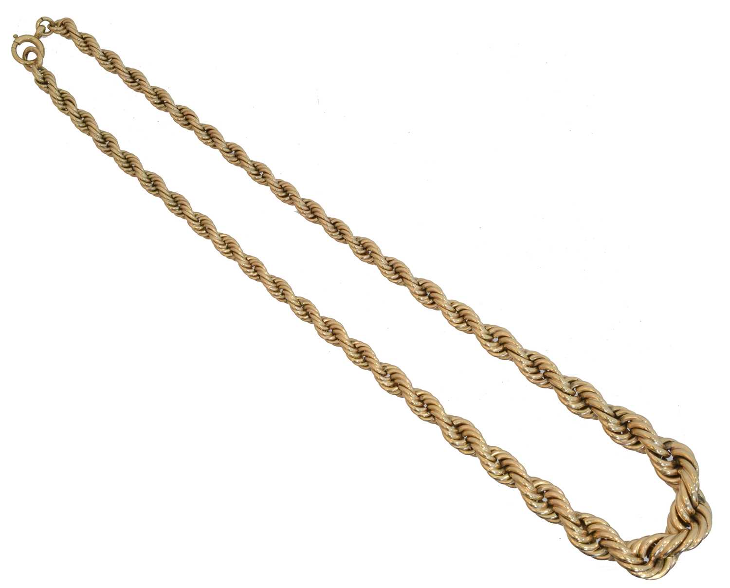 Lot 90 - A 9ct gold chain necklace.