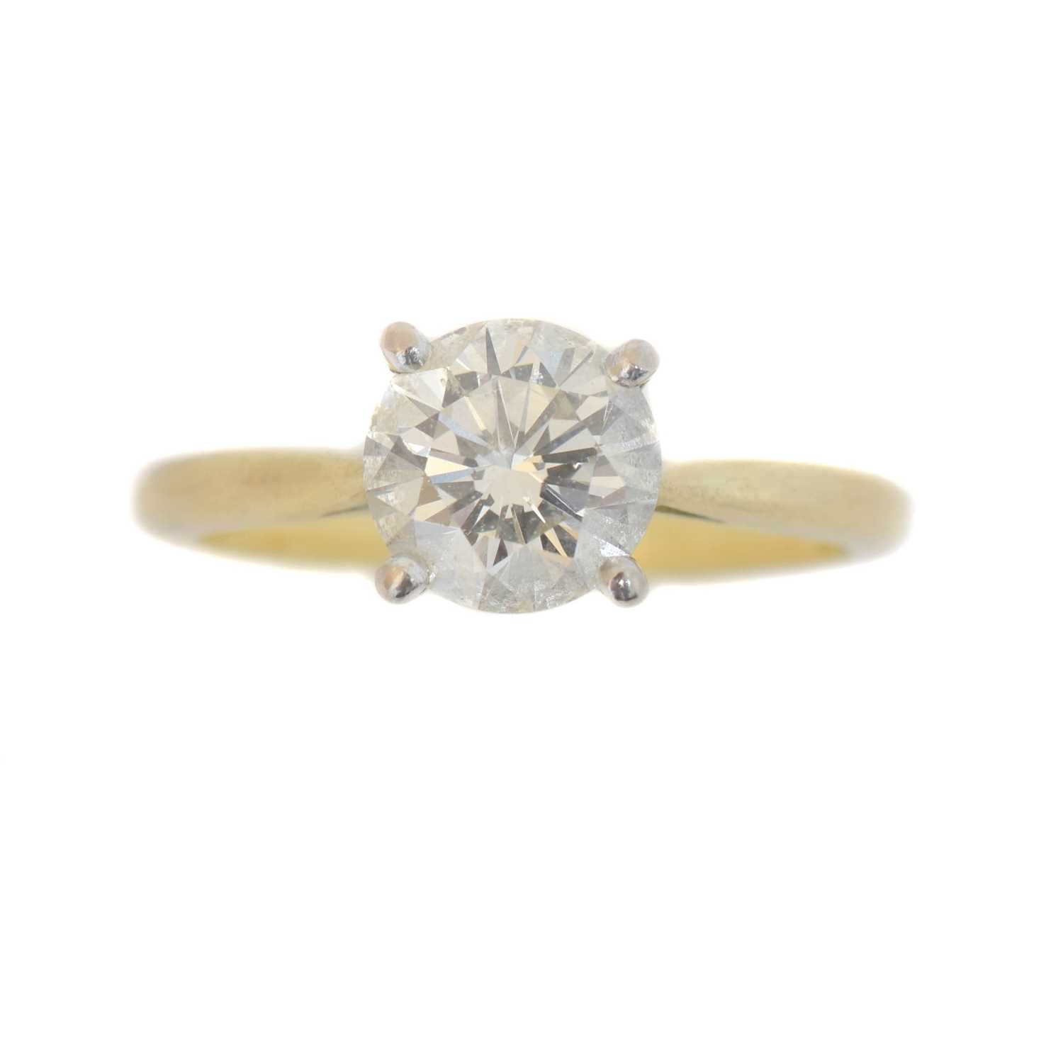 Lot 148 - An 18ct gold diamond single stone ring.