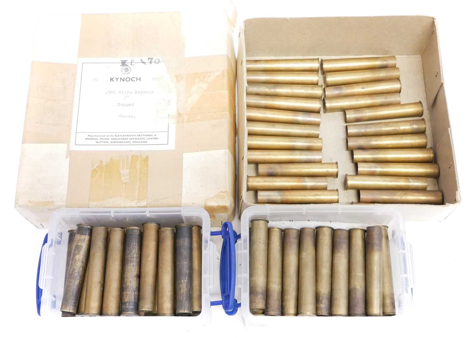 Lot 514 - .500 Nitro Express 3inch cases, to include