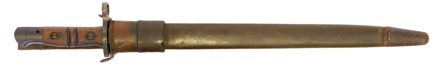 Lot 169 - Remington P17 bayonet and scabbard with frog,