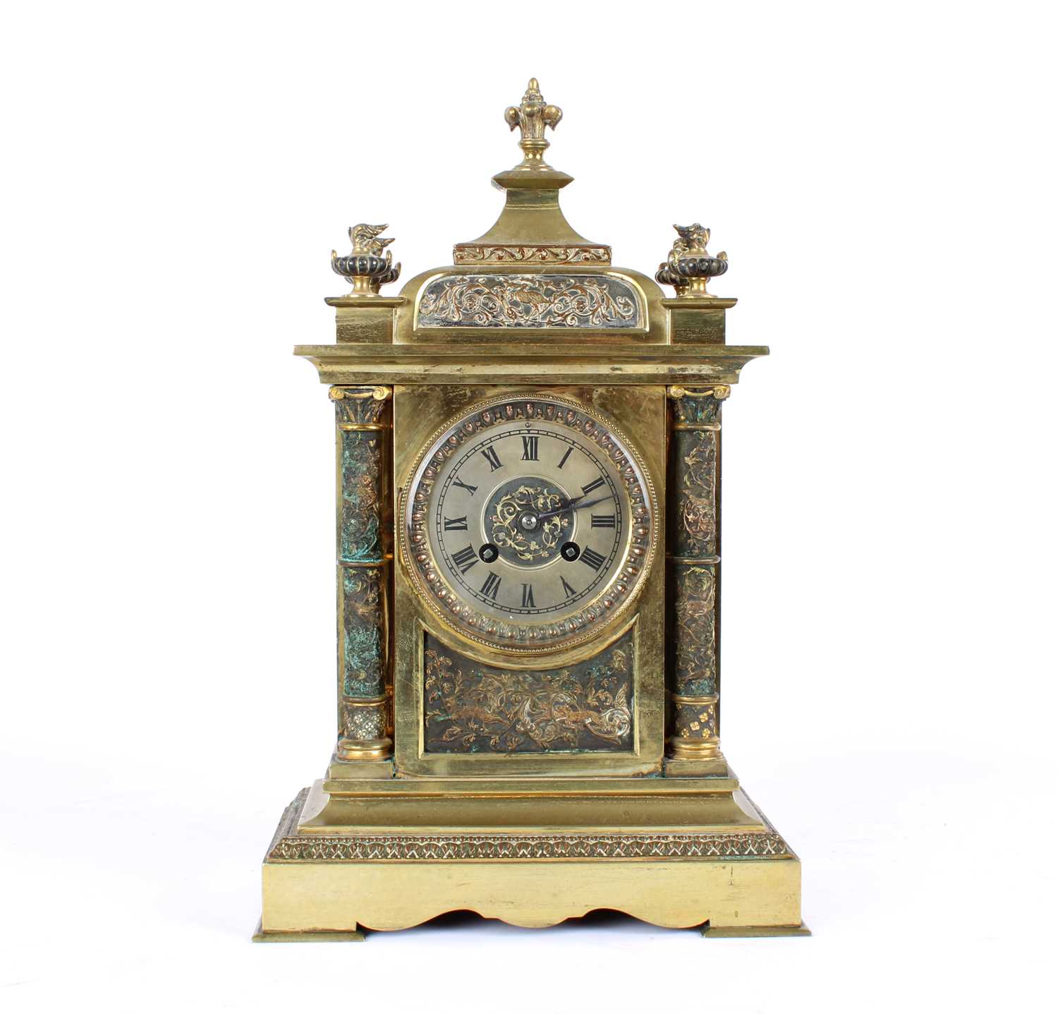 Lot 57 - A Late 19th Century French Brass Mantel Clock