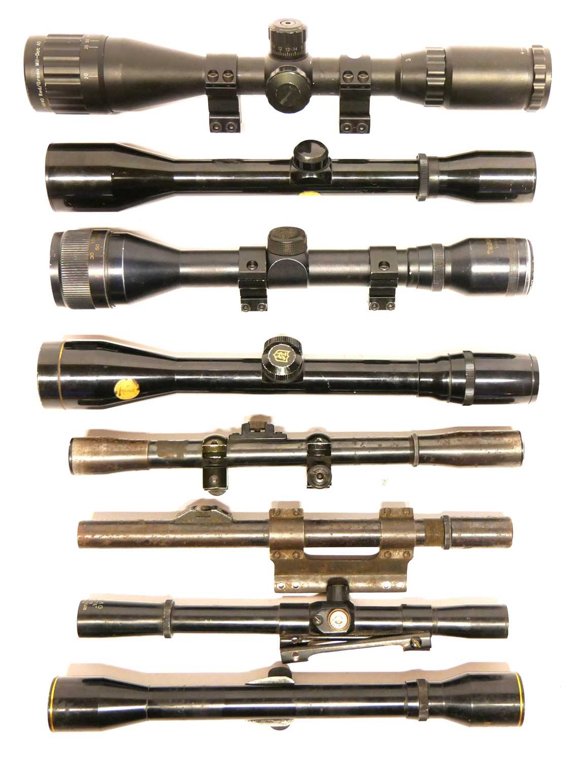 Lot 462 - Eight various rifle scopes, to include an