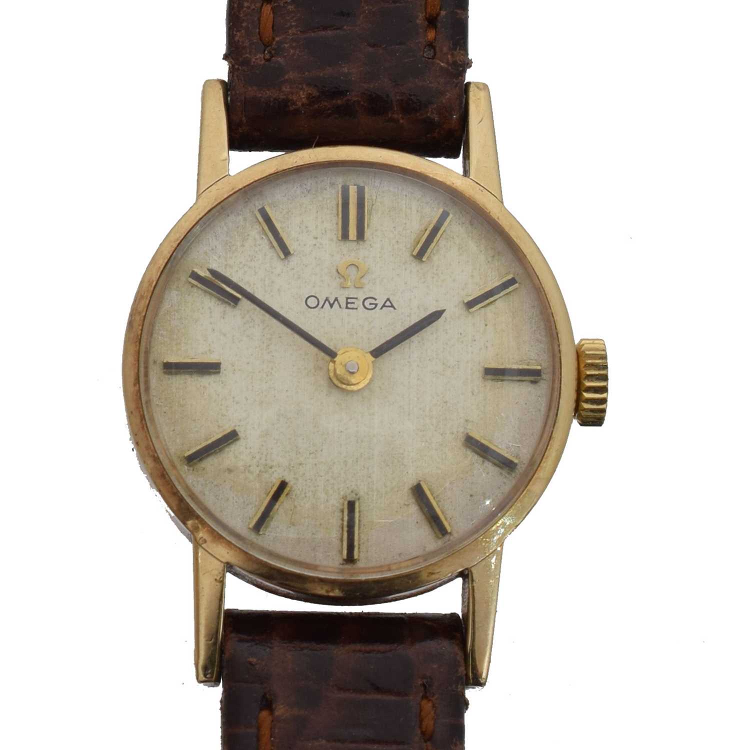 Lot 201 - A 1970s 9ct gold Omega manual wind