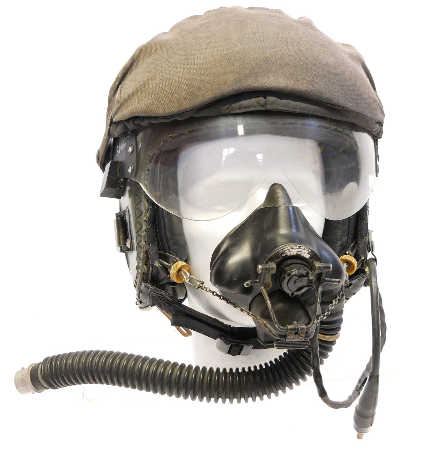 Lot 202 - RAF Mk2A fast jet helmet, with Q2A mask made
