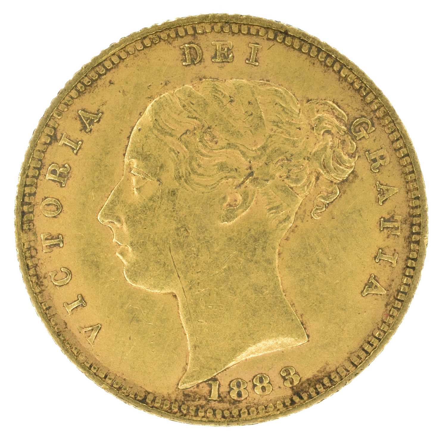 Lot 43 - Queen Victoria, Half-Sovereign, 1883.