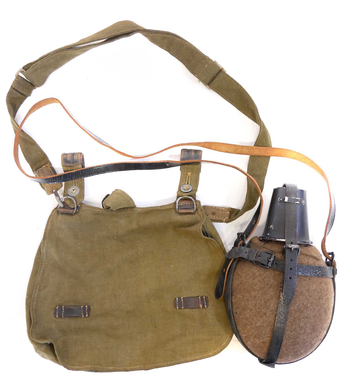 German WWII armed forces bread bag with strap,