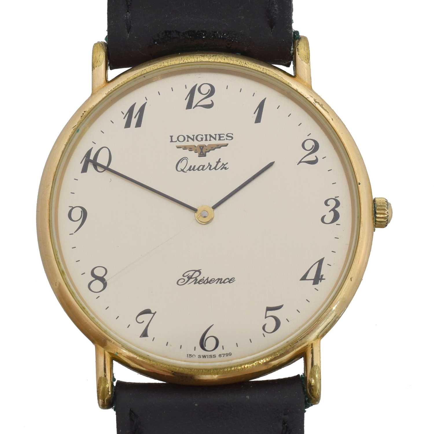 Lot 194 - A Longines Presence quartz wristwatch.